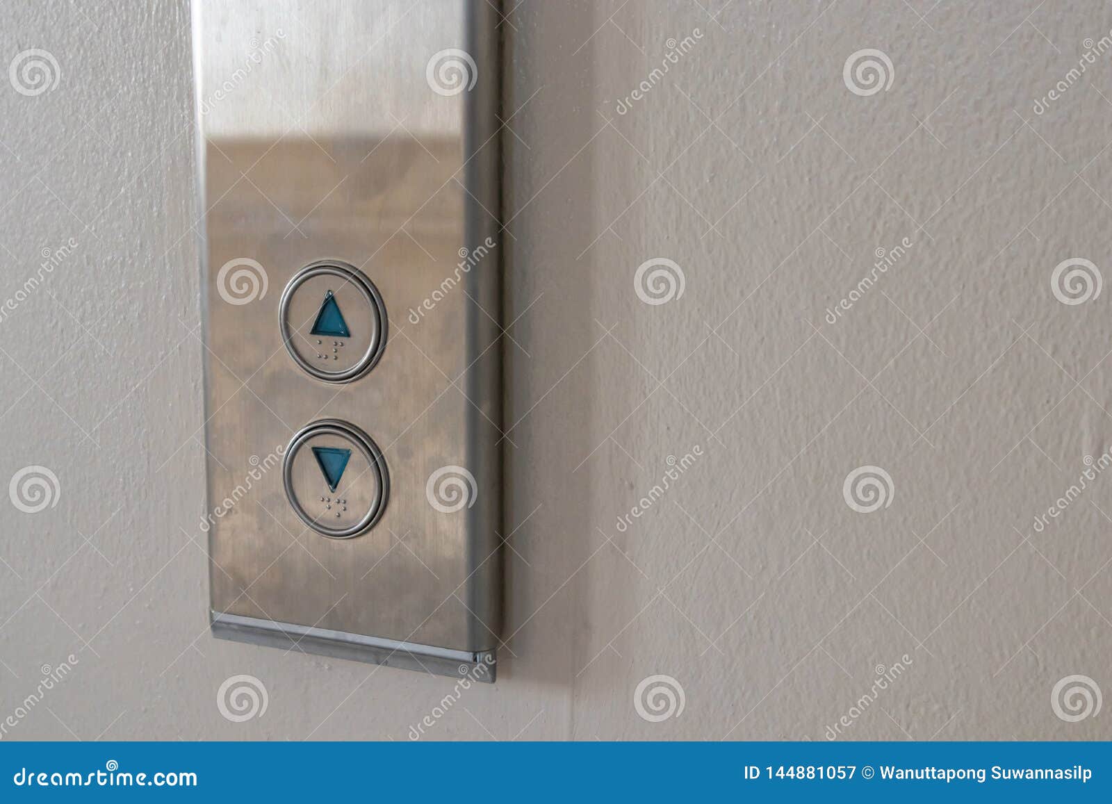 Elevator Button Up and Down Stock Image - Image of metallic, business ...