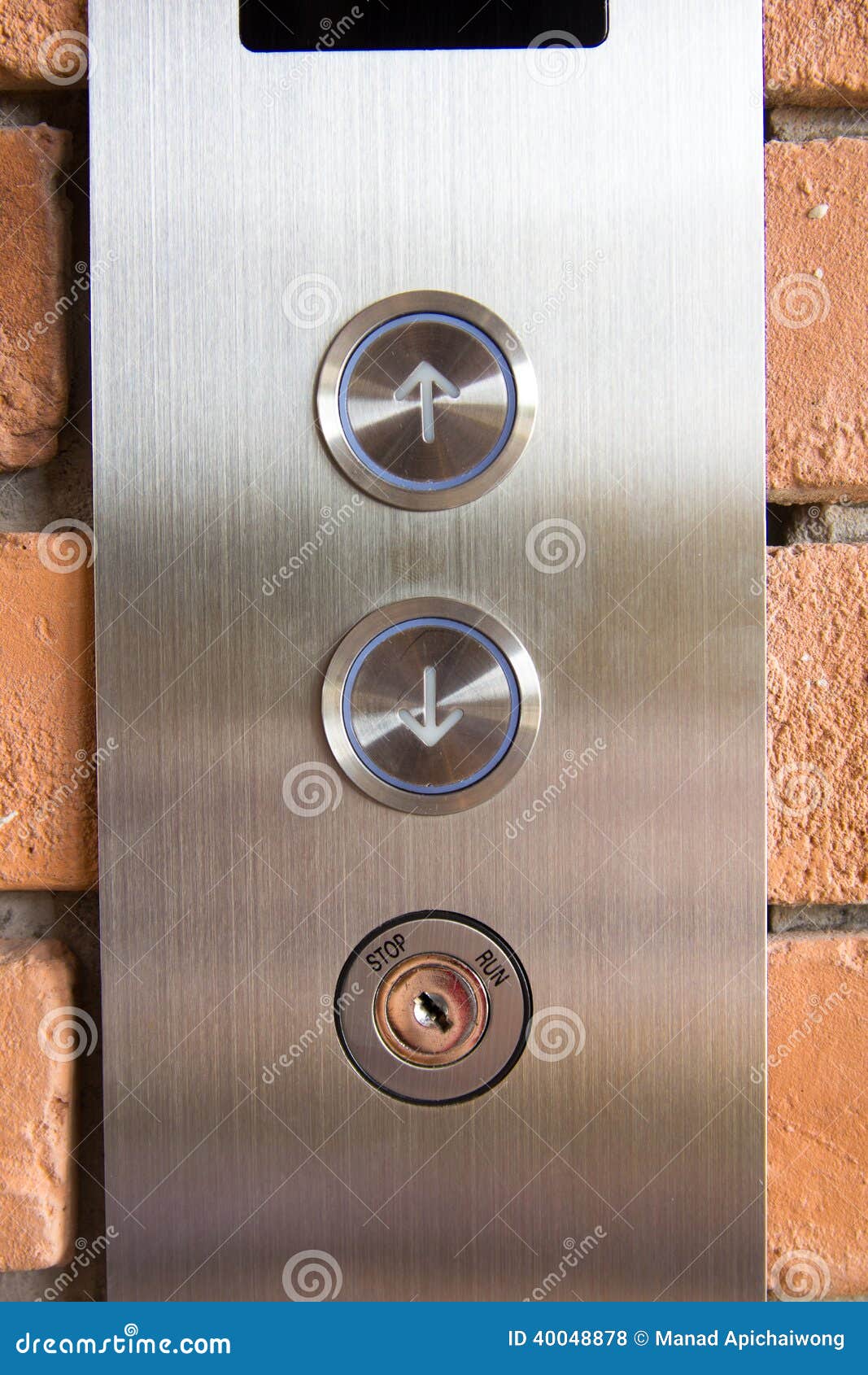 Elevator Button Up and Down Direction Stock Photo - Image of building ...