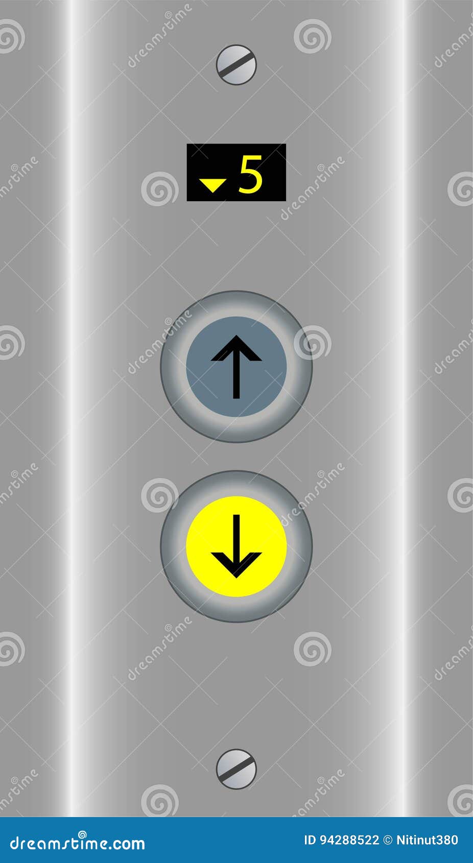 Elevator Button Up and Down Direction Stock Vector - Illustration of ...