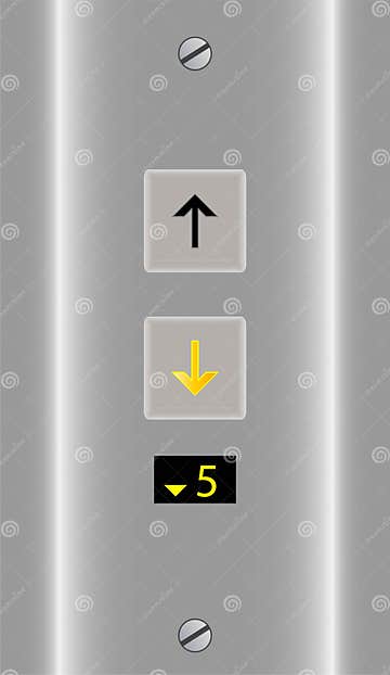 Elevator Button Up and Down Direction Stock Vector - Illustration of ...