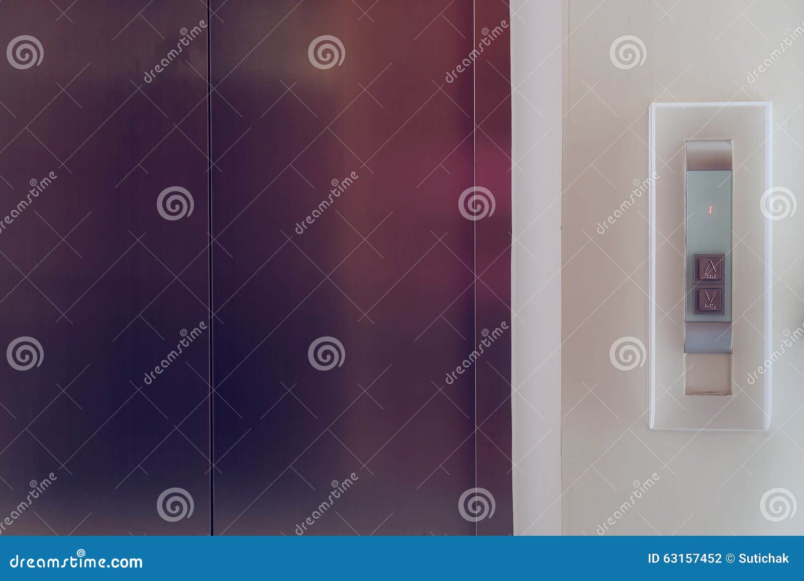 Elevator Button Up and Down, Modern Metal Elevator Stock Photo - Image ...