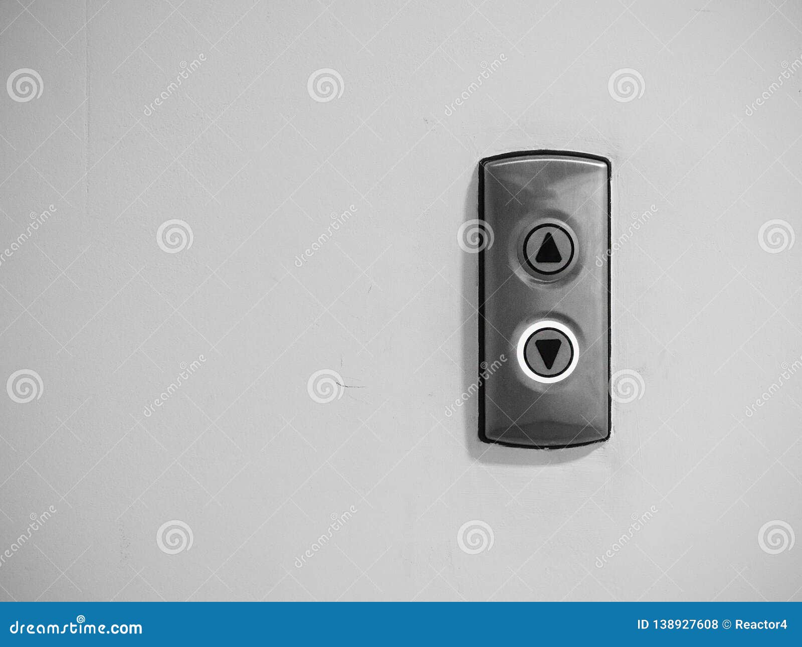Elevator Button on the Wall Stock Photo - Image of elevator, button ...