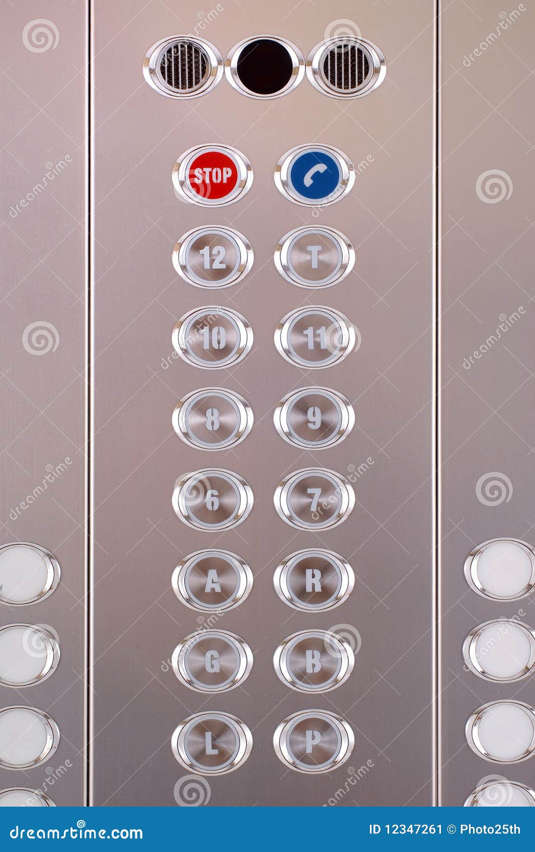 Elevator buttons stock image. Image of stop, push, button - 12347261