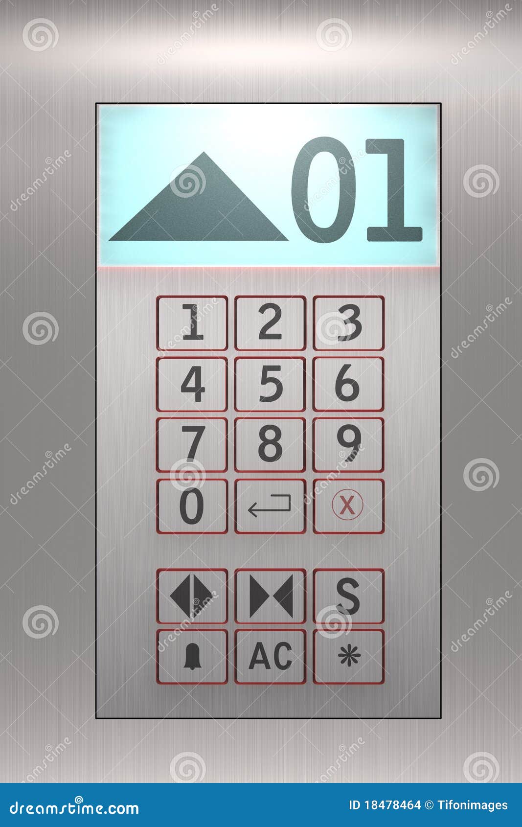 Elevator Buttons stock illustration. Illustration of metal - 18478464