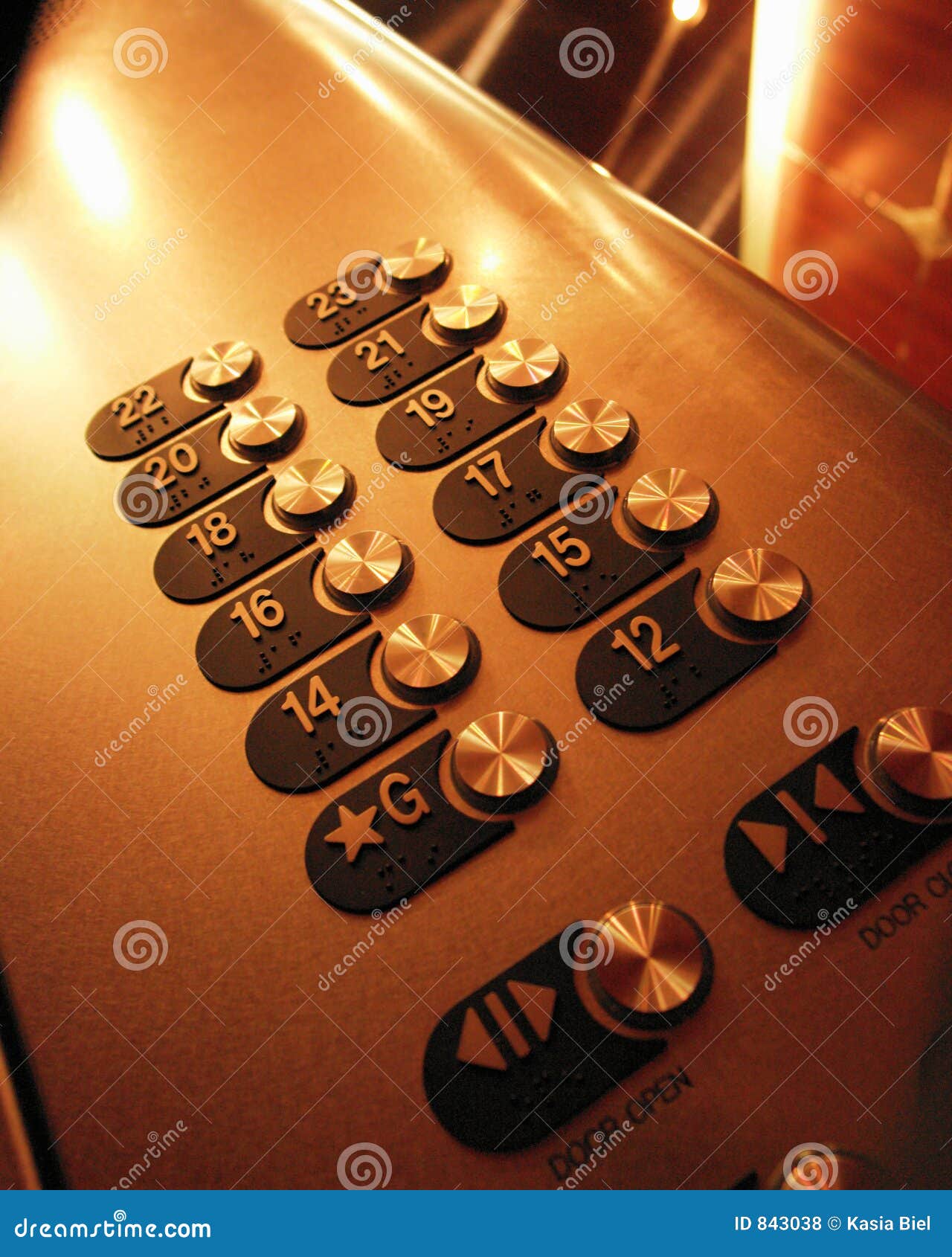 Elevator Buttons Panel With Brushed Metal Texture Surface Plate Royalty ...
