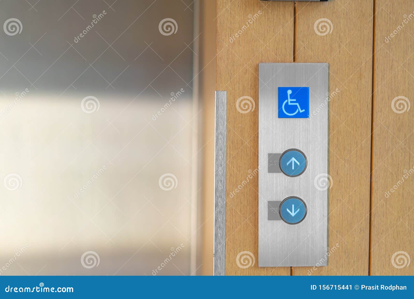 Elevator Buttons with Braille Codes and Handicap Sign. Allow Signs for ...