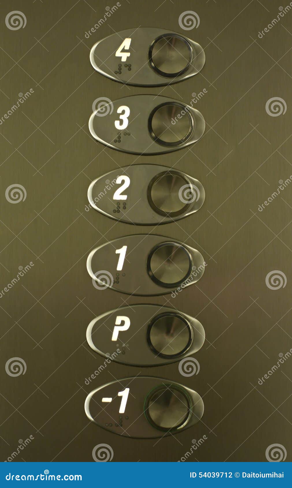 Elevator Buttons stock photo. Image of close, chrome - 54039712