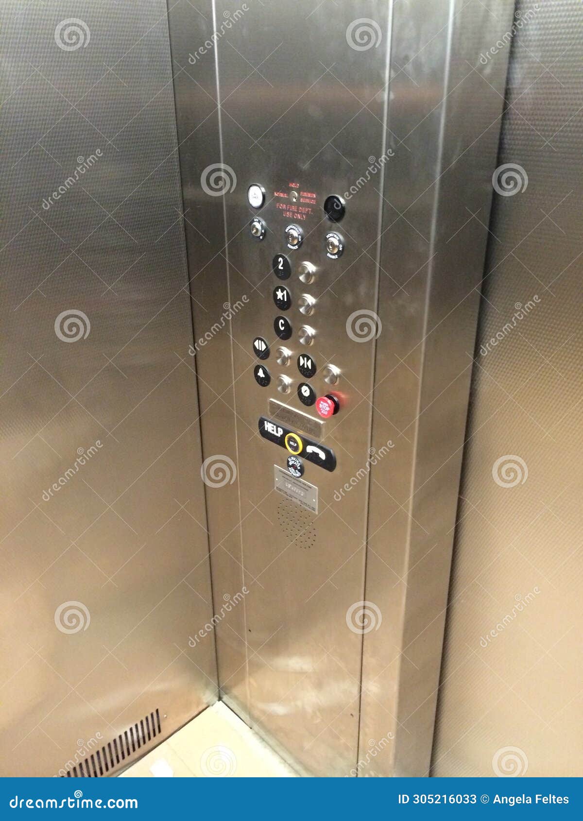 Elevator Buttons, Dirty Stainless Steel Elevator Interior Stock Image ...