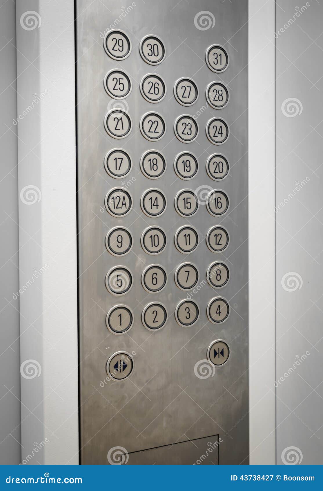 Elevator Buttons Stock Photo - Image: 43738427
