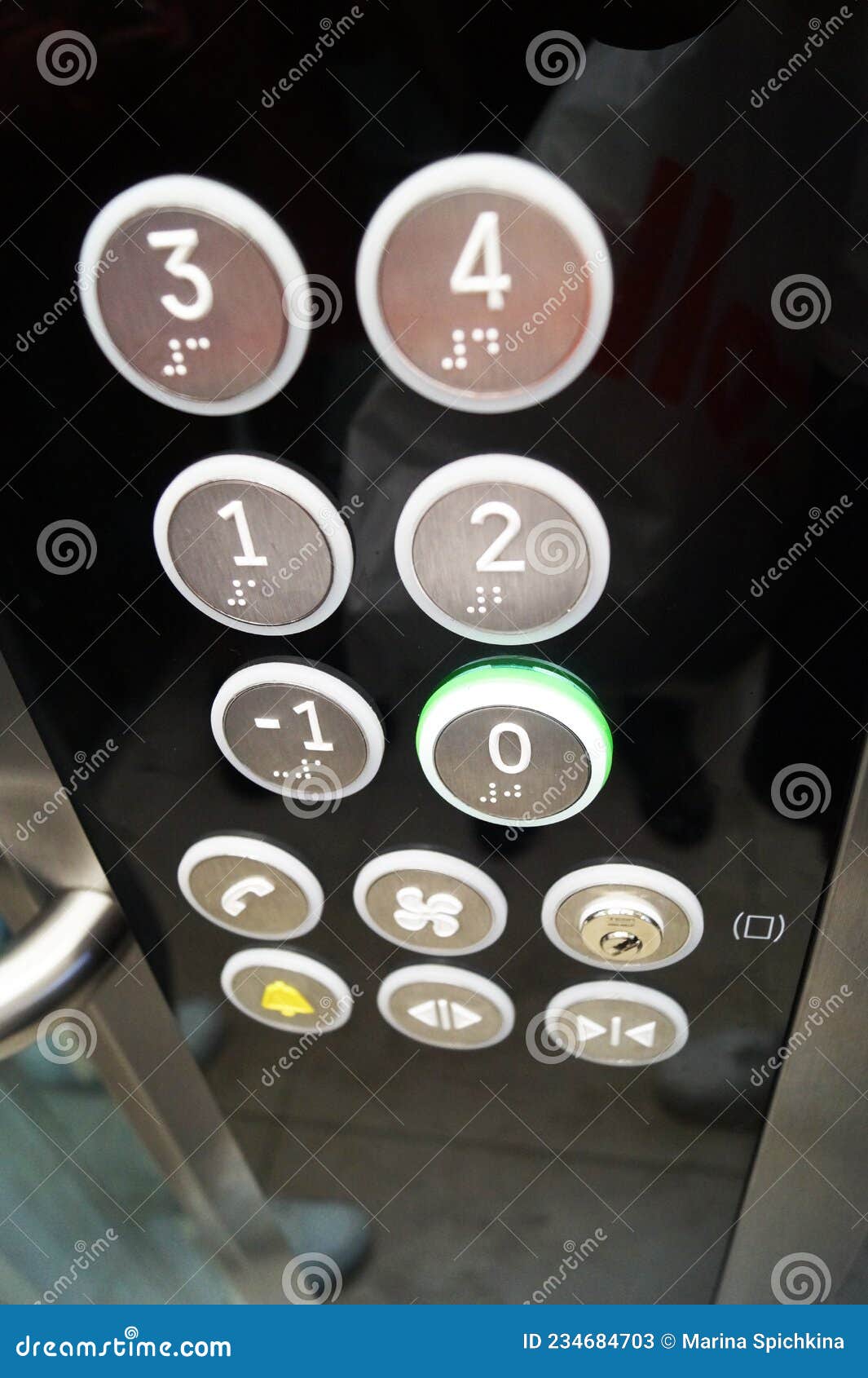 Elevator Buttons in the Mall Stock Image - Image of fingernail ...