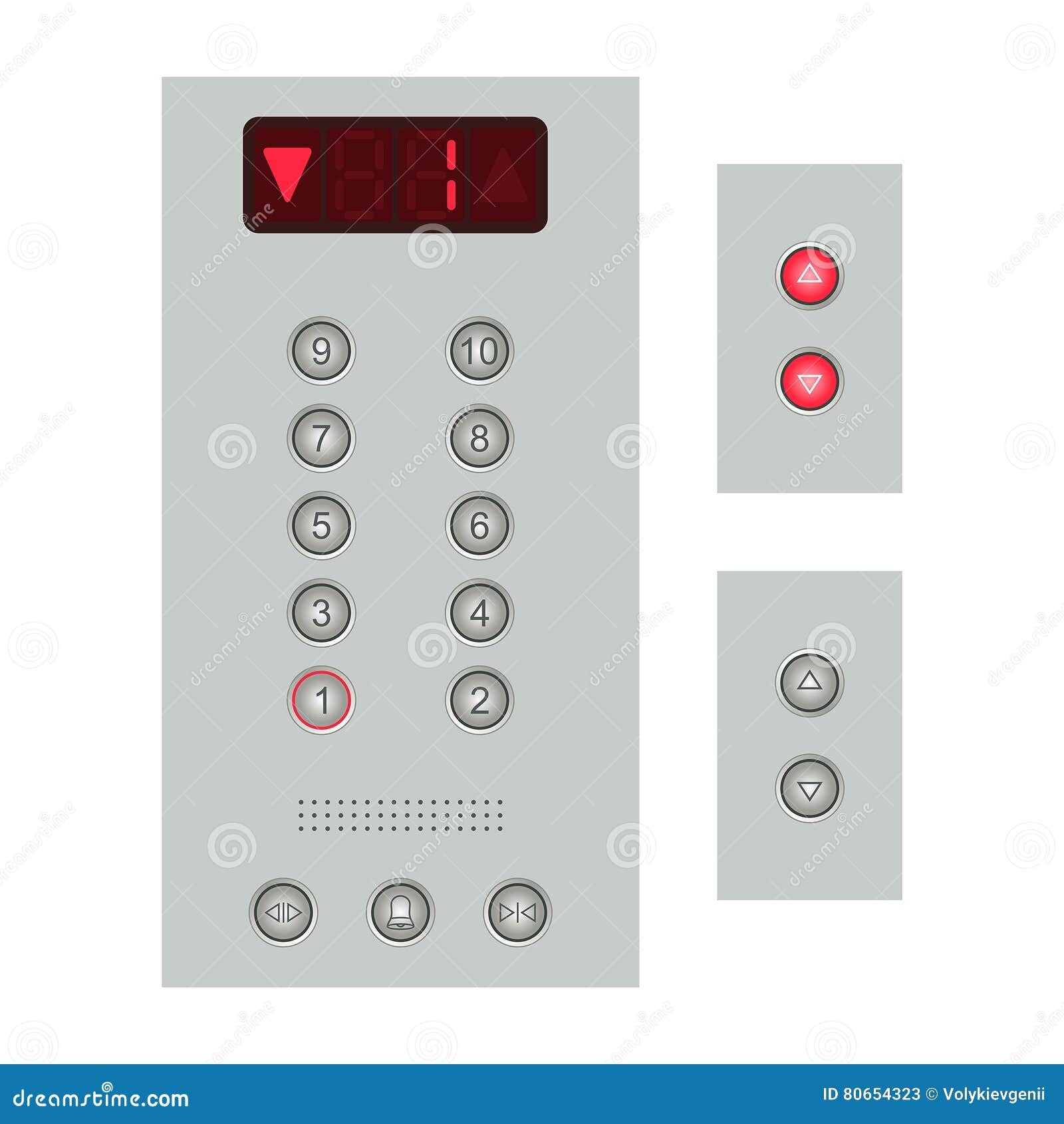 Elevator Numbers Arrows LED Indicator Stock Photography | CartoonDealer ...