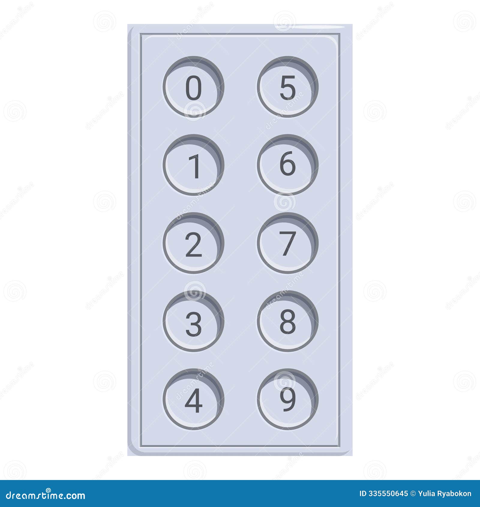 Elevator Buttons Panel Showing Floor Numbers for Navigation Stock ...