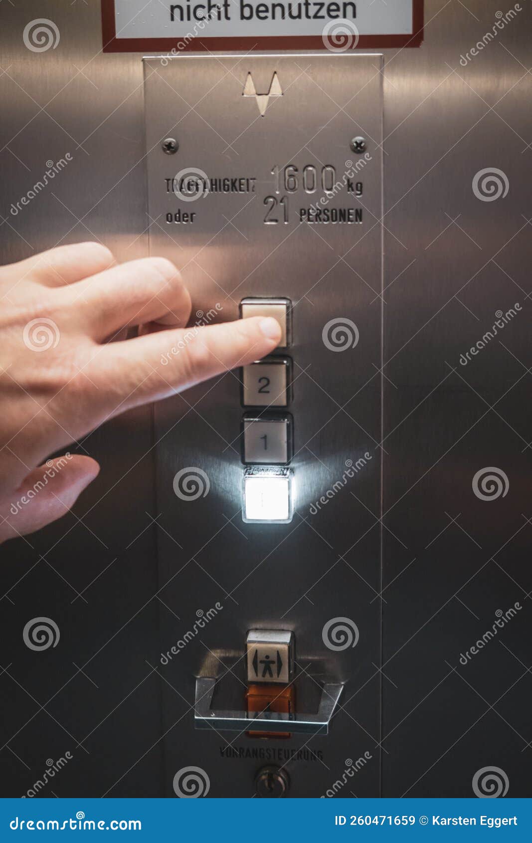 In an Elevator the Buttons are Pressed Stock Image - Image of elevator ...