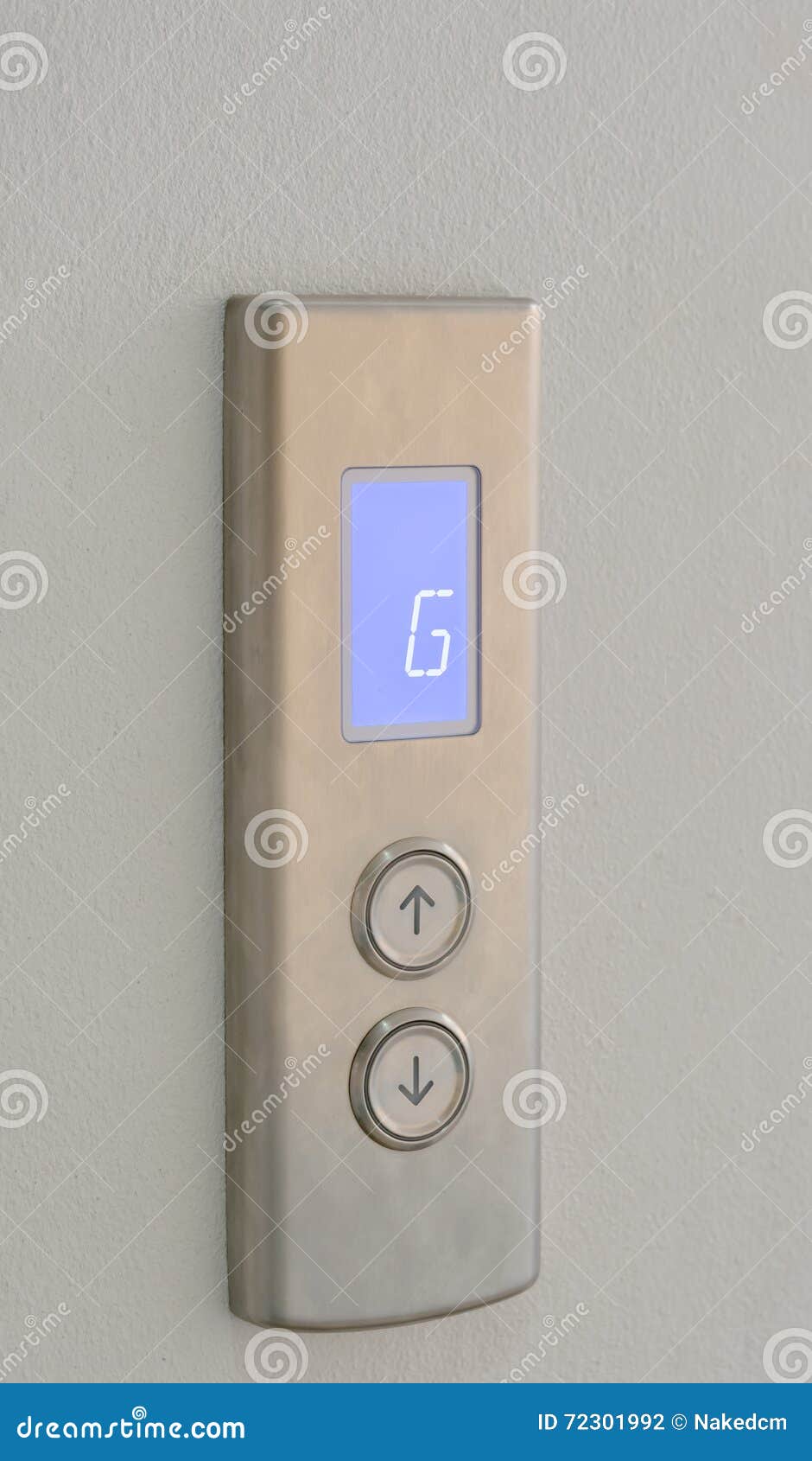 Elevator Buttons Up and Down Direction with Digital Display Stock Photo ...