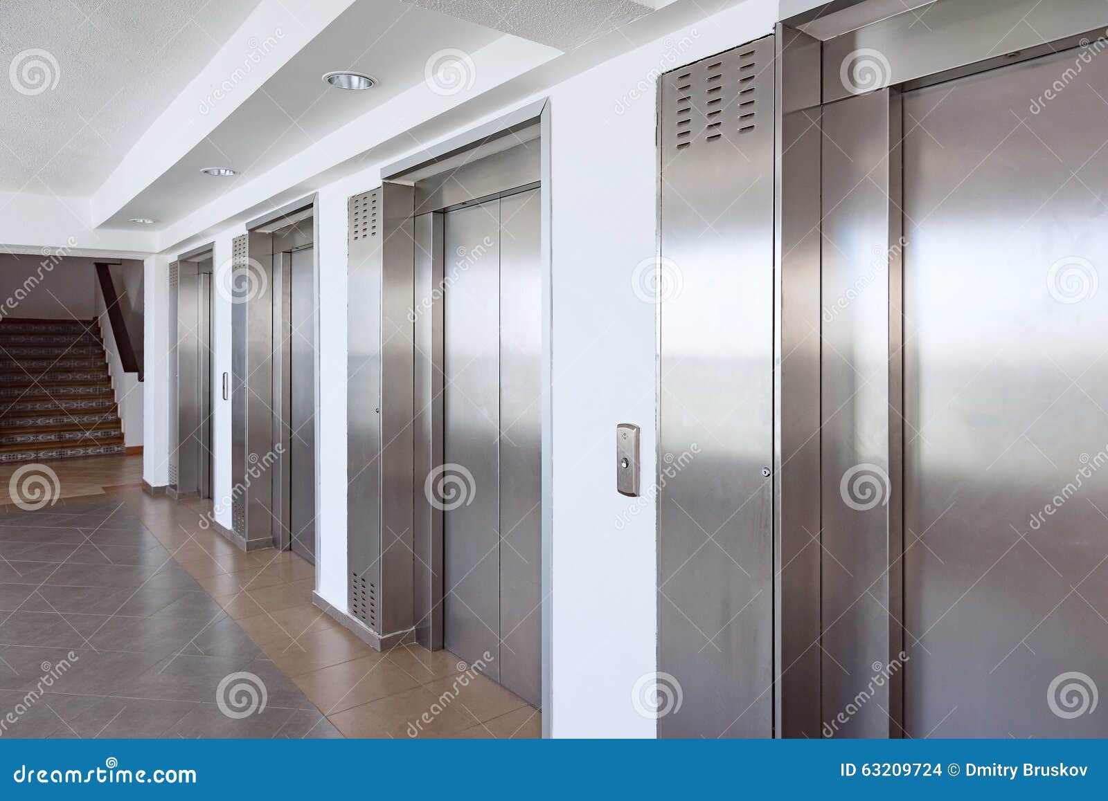 Elevator Cabin Stainless Steel Stock Photo - Image of metal, gate: 63209724