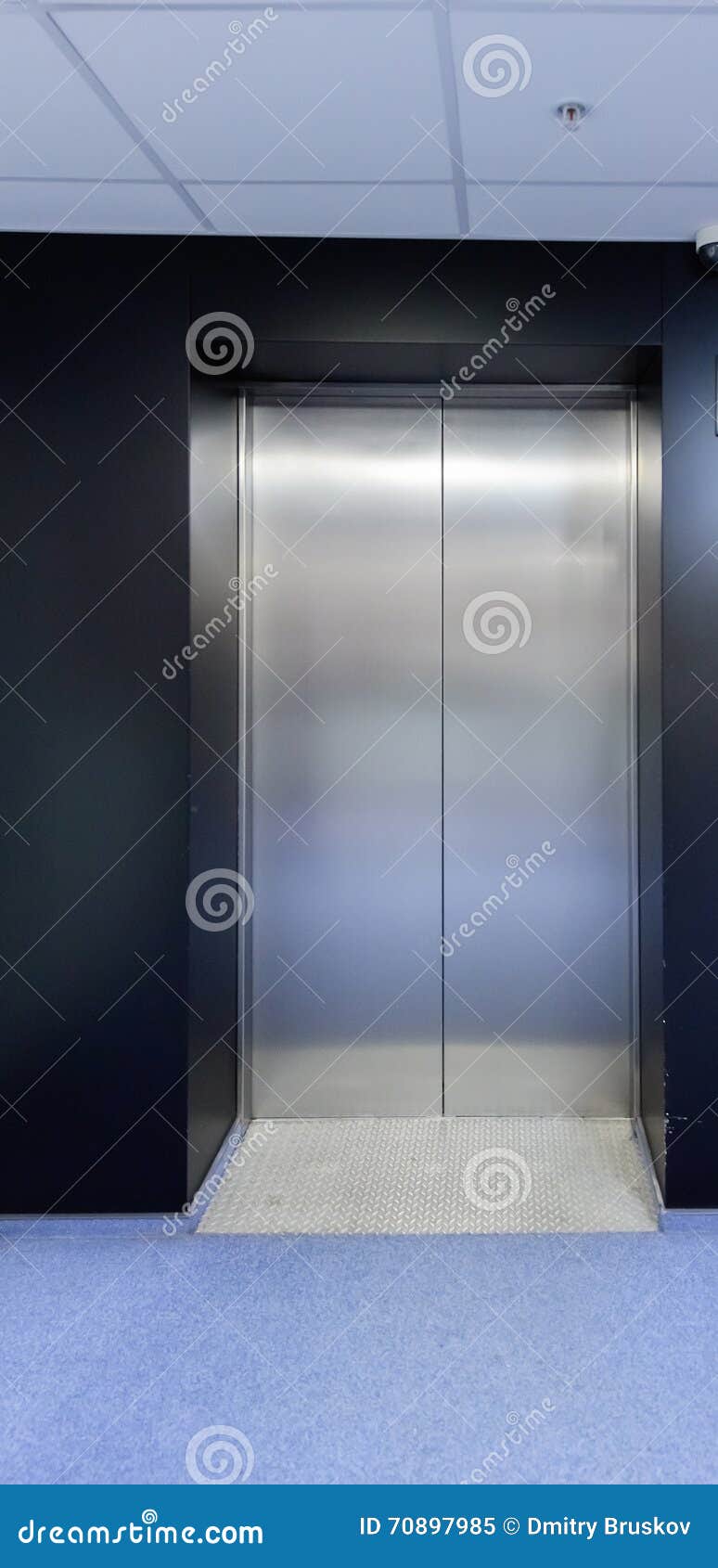 Elevator Cabin Stainless Steel Stock Image - Image of building, design ...