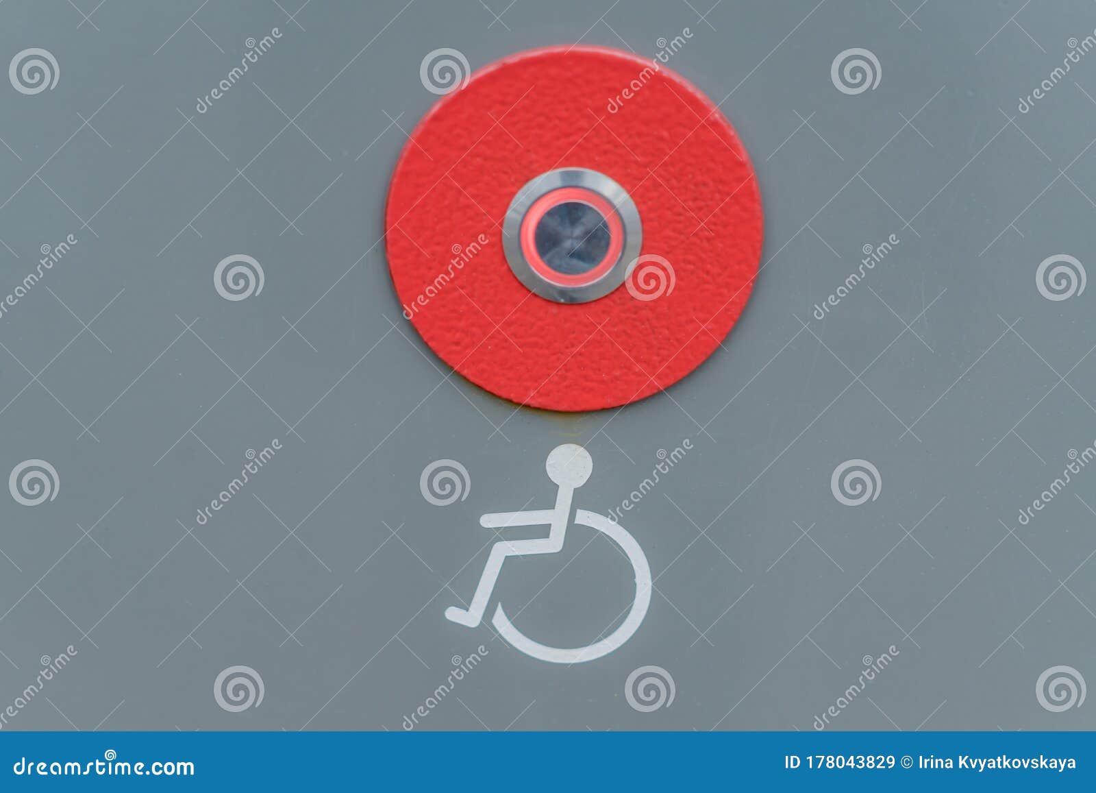 Elevator Call Button for Disabled People Stock Image - Image of people ...