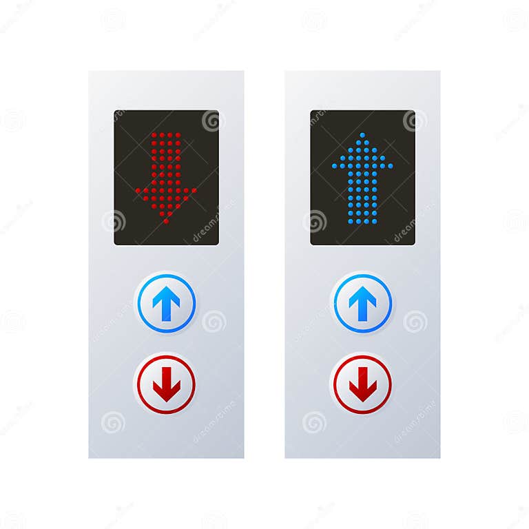 Elevator Call Button. Vector Illustration Stock Vector - Illustration ...