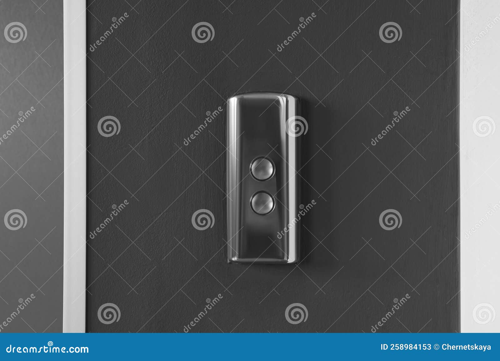Elevator Call Buttons on Grey Wall, Closeup Stock Image - Image of ...