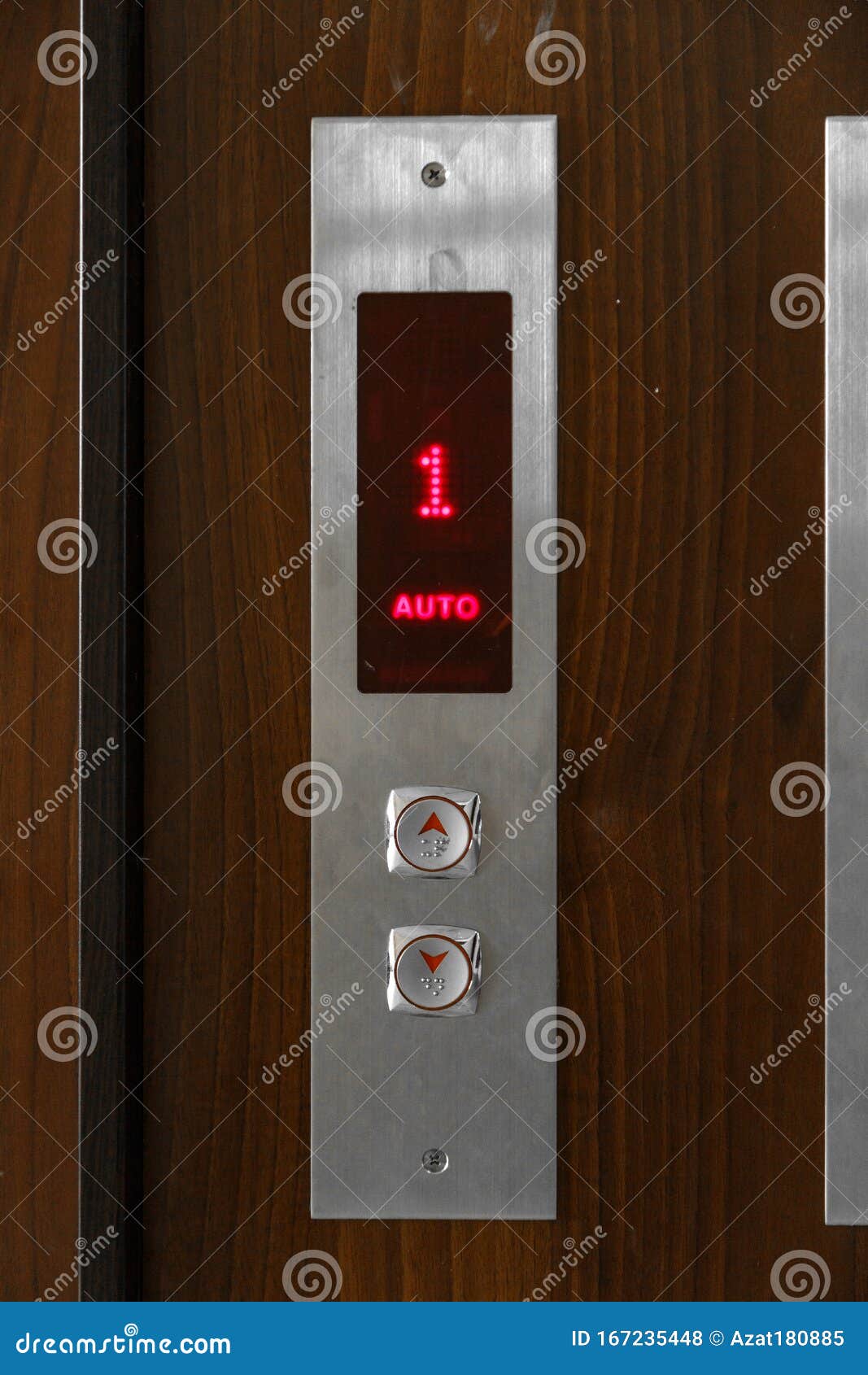 Elevator Call Buttons. Selective Focus, Shallow Depth of Field Stock ...