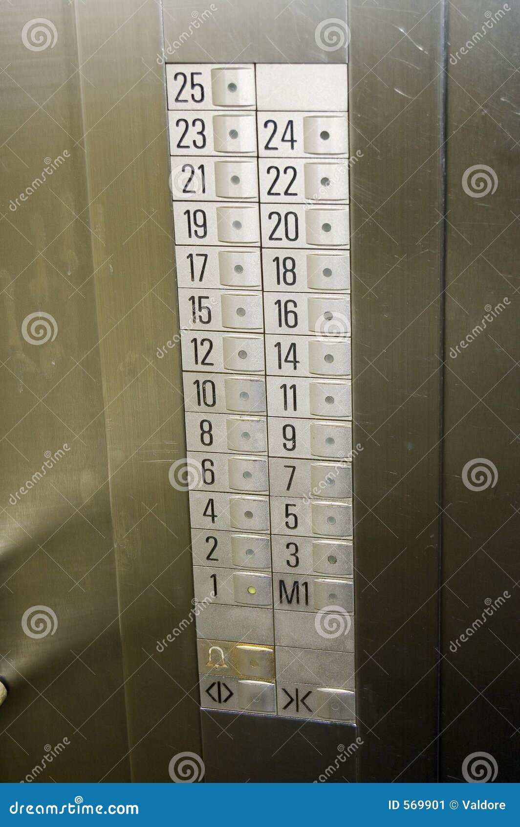 Elevator Control Panel stock image. Image of close, brown - 569901