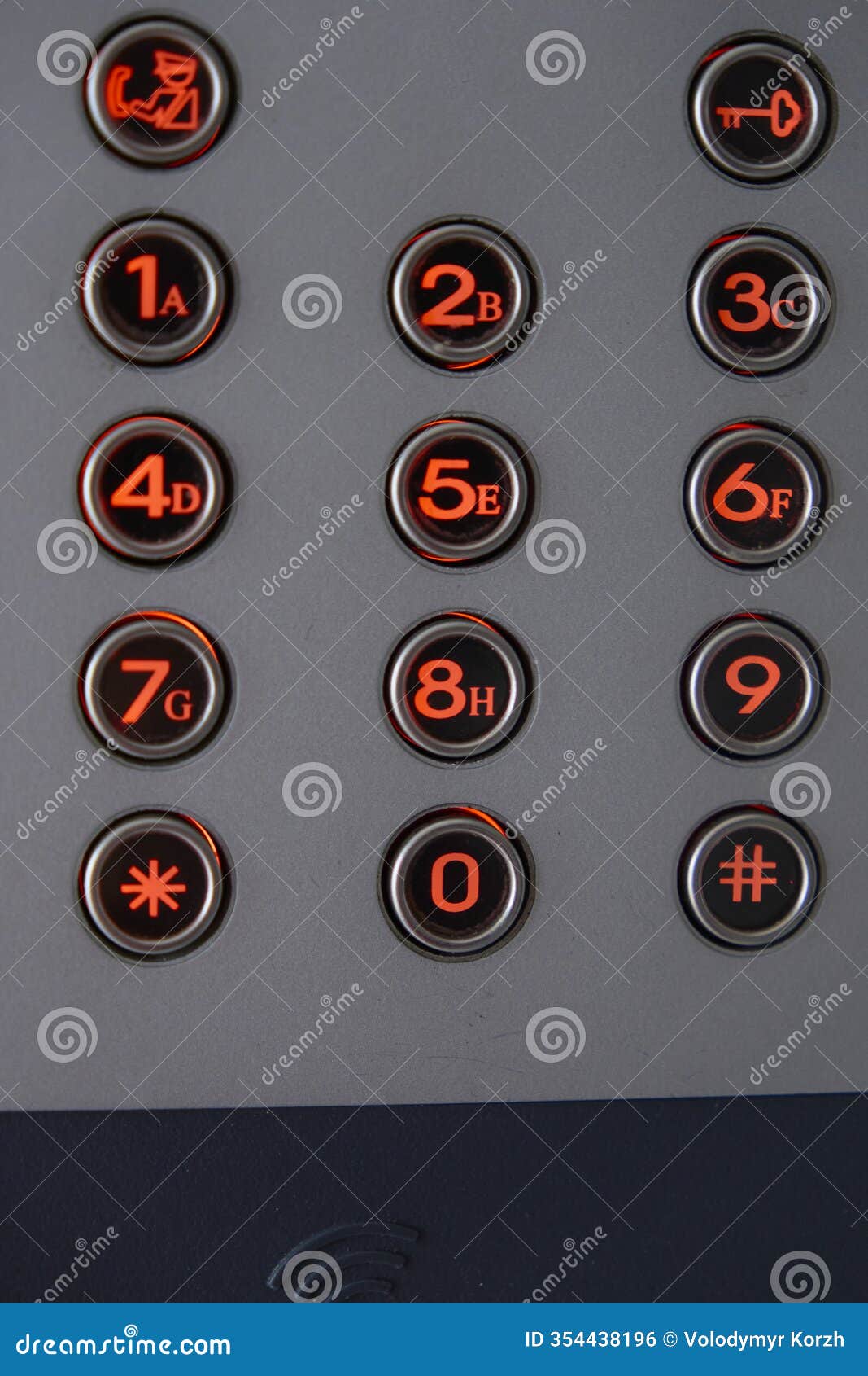 Elevator Control Panel that Features an Intuitive Numeric Keypad for ...