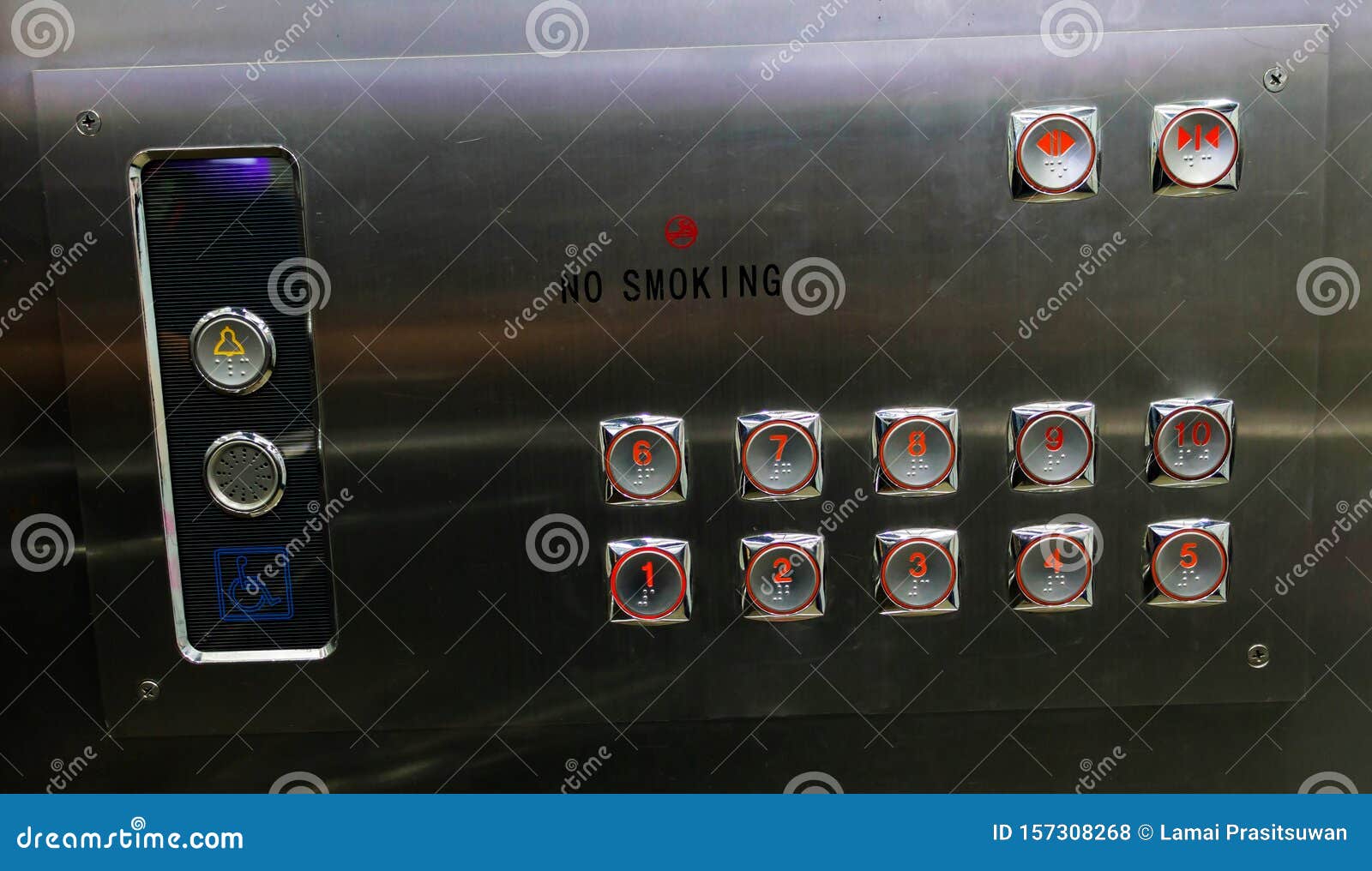 Elevator Control Panel Inside Elevator Royalty-Free Stock Image ...