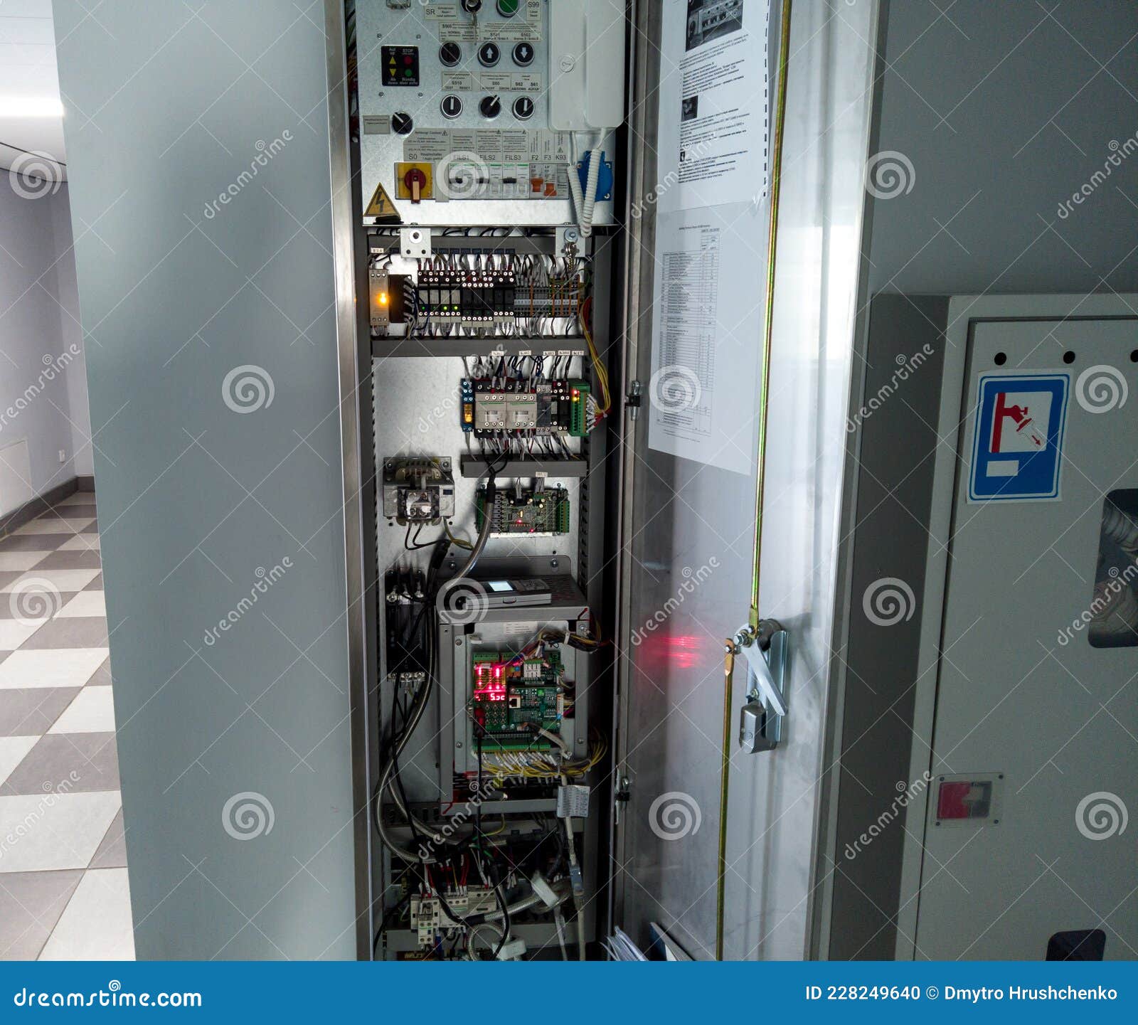 Elevator Control Panel Maintenance. Out of Service Elevator. Elevator ...