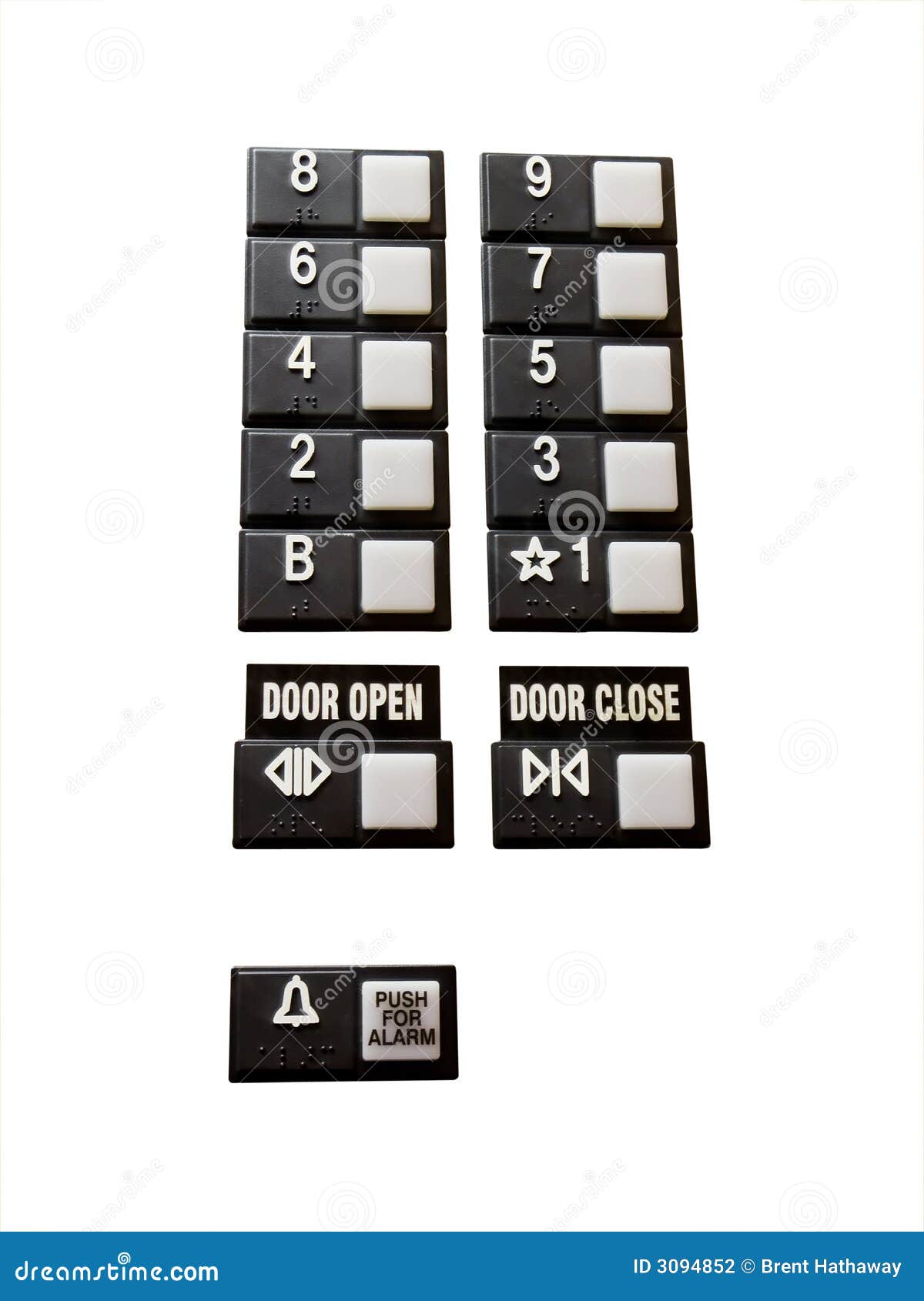 Otis Elevator Button Panel