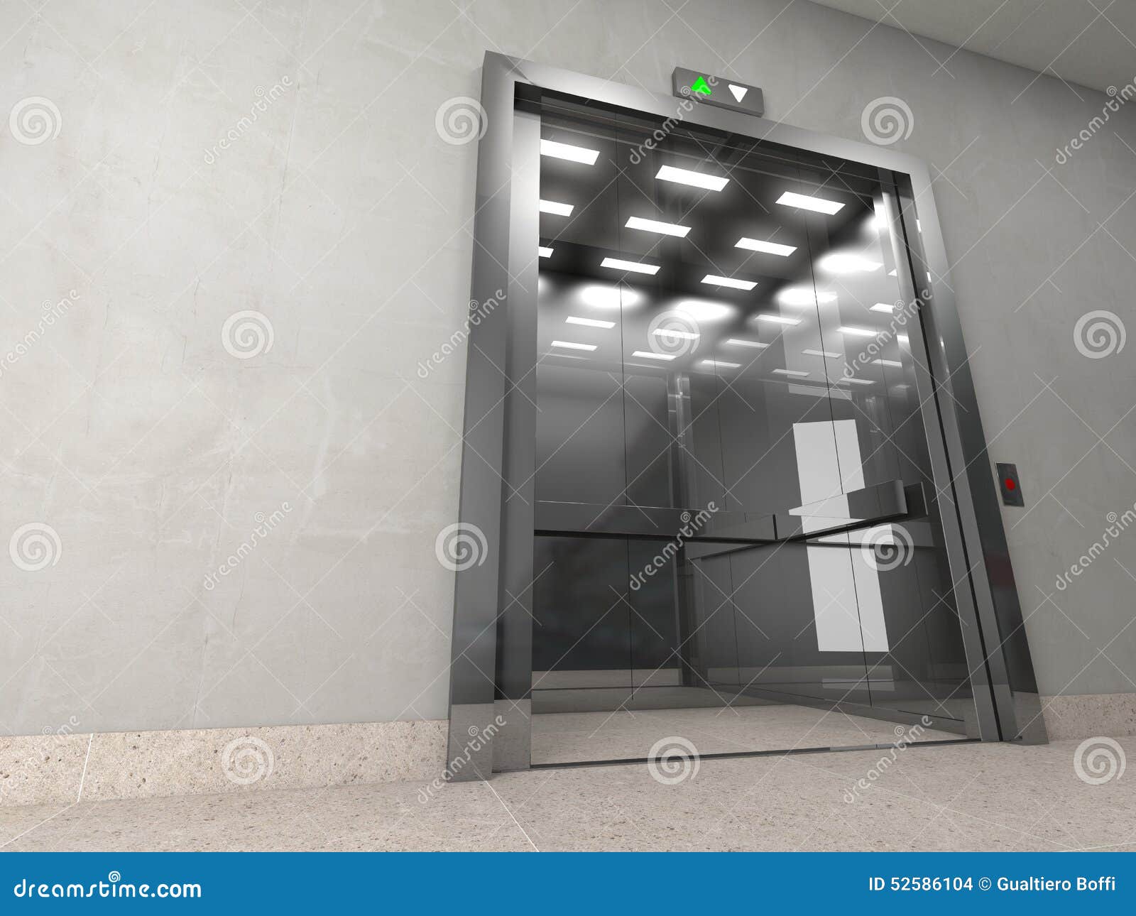 Elevator 3d stock illustration. Illustration of improve - 52586104