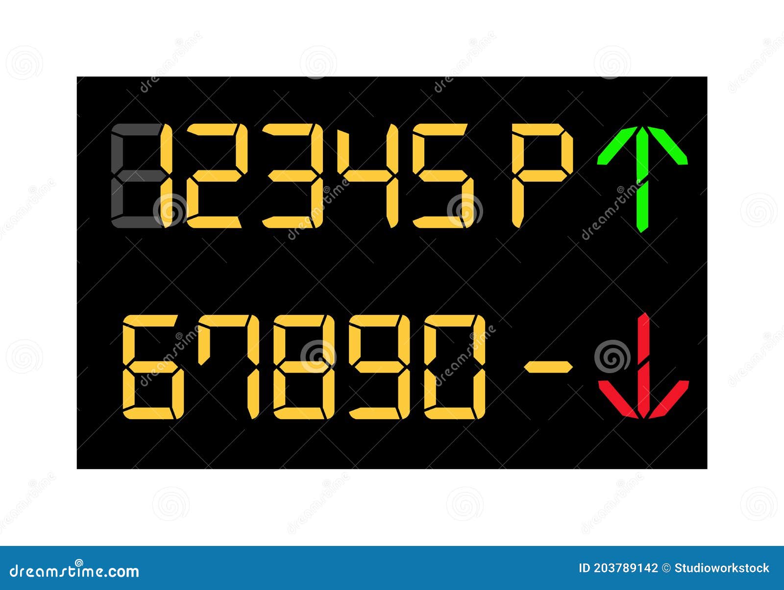 Elevator Digital Led Table. Realistic Vector Illustration ...