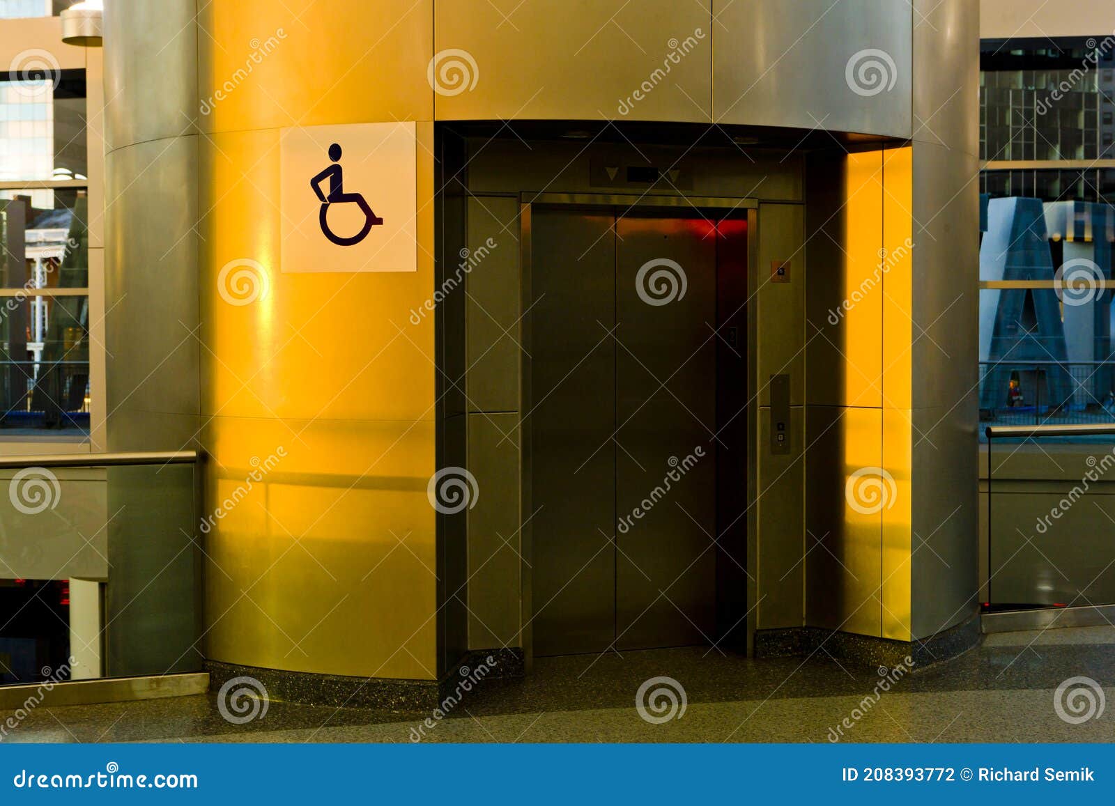 Elevator for Disabled People Stock Photo - Image of indoors, symbol ...