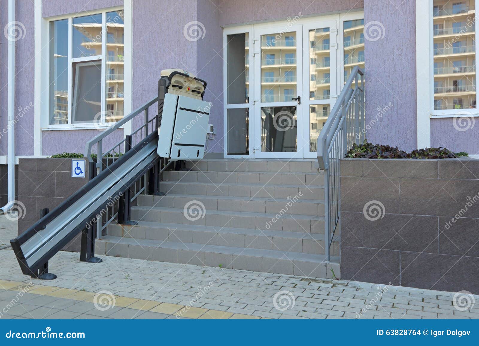 Elevator for the disabled stock photo. Image of environment - 63828764
