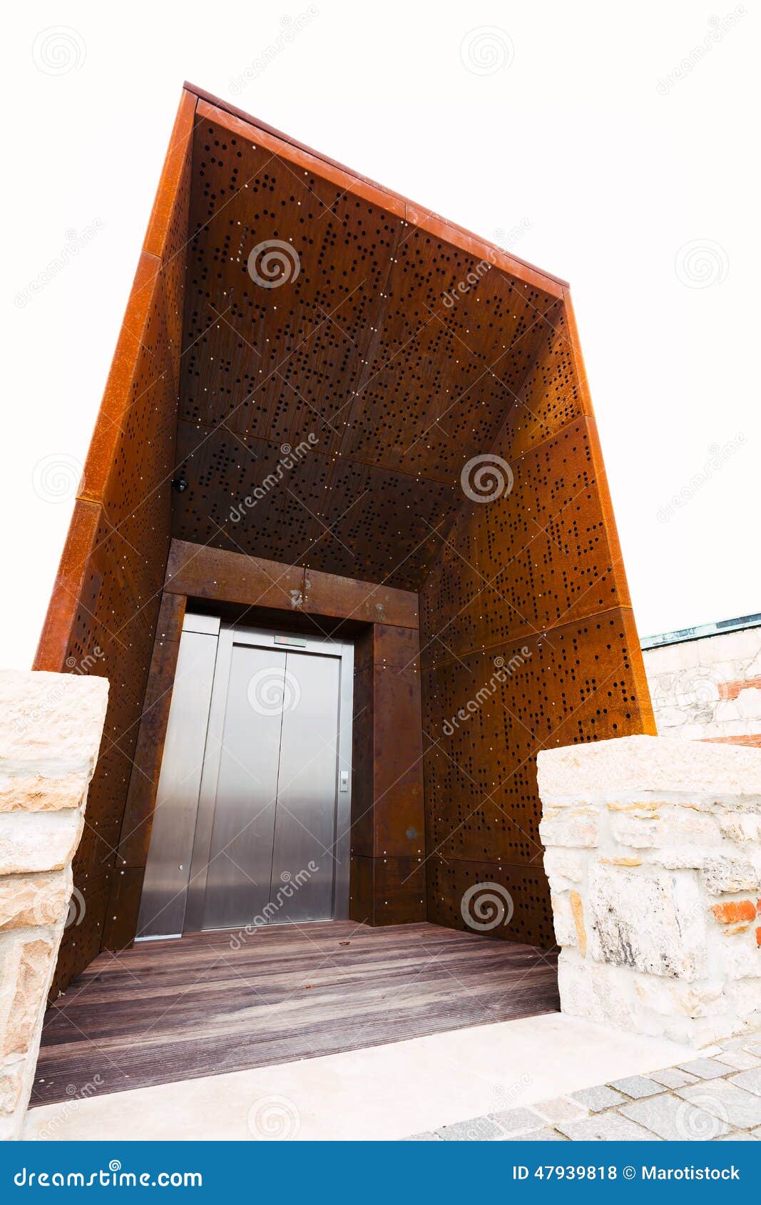 Elevator door stock photo. Image of metal, corridor, gate - 47939818