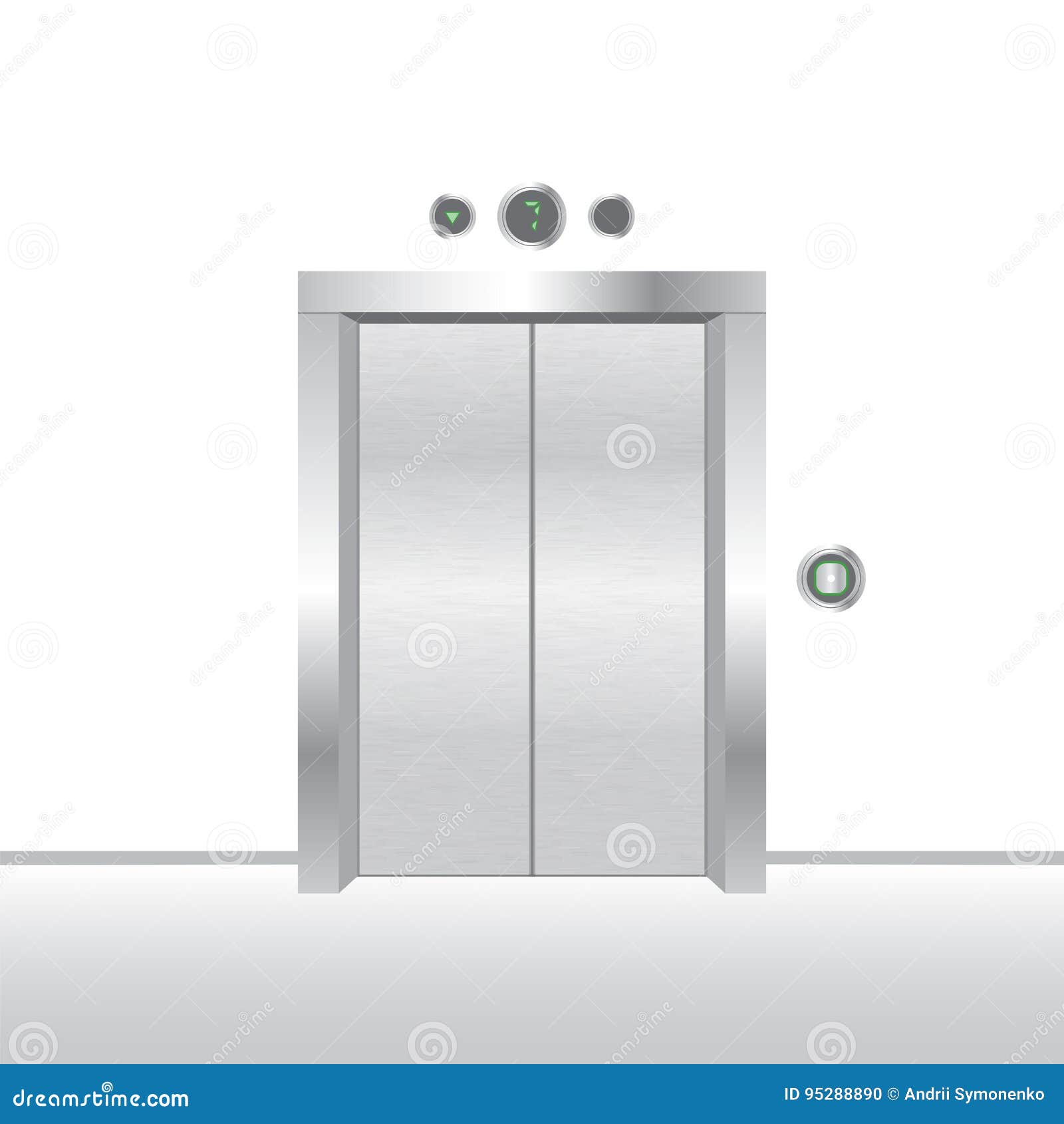 Elevator Doors, Metallic. Vector Illustration Stock Vector ...