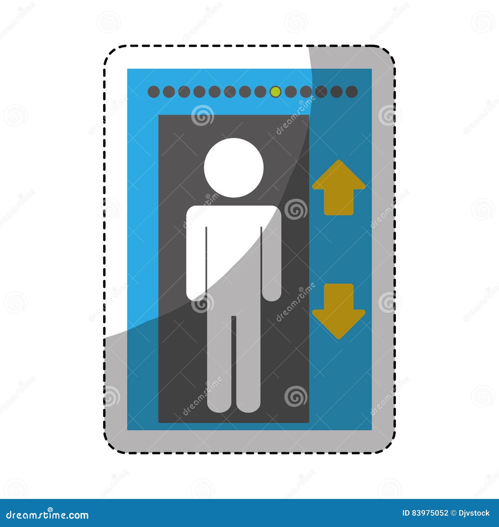 Elevator emblem icon image stock illustration. Illustration of floor ...