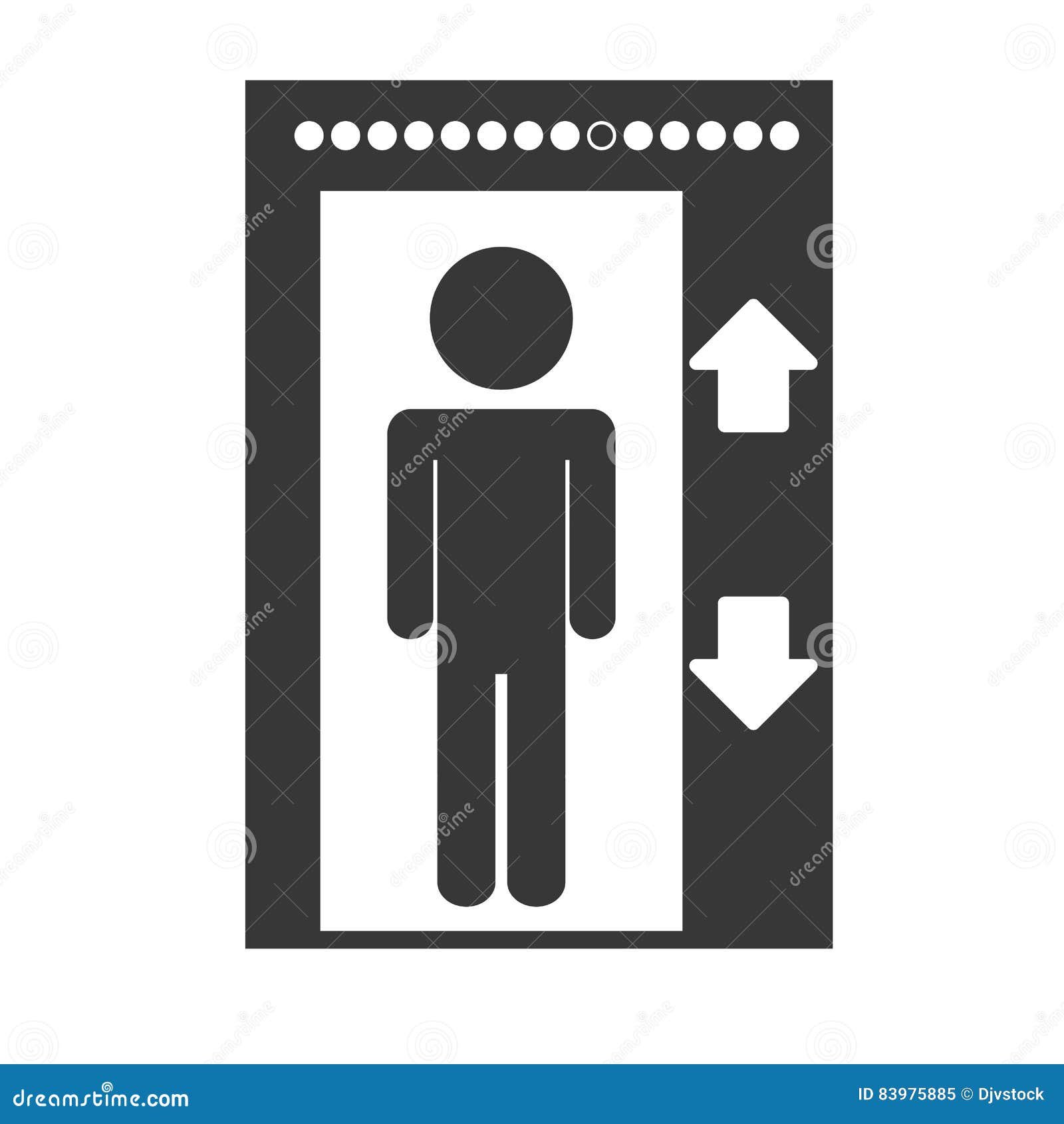 Elevator emblem icon image stock illustration. Illustration of room ...