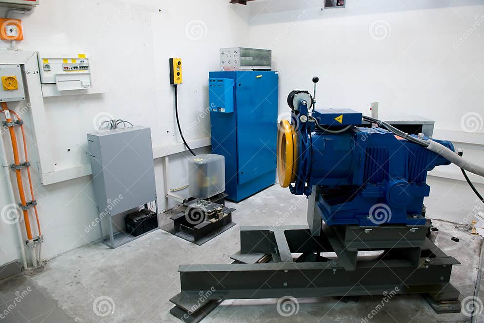 Elevator engine room stock photo. Image of pass, motor - 38933884