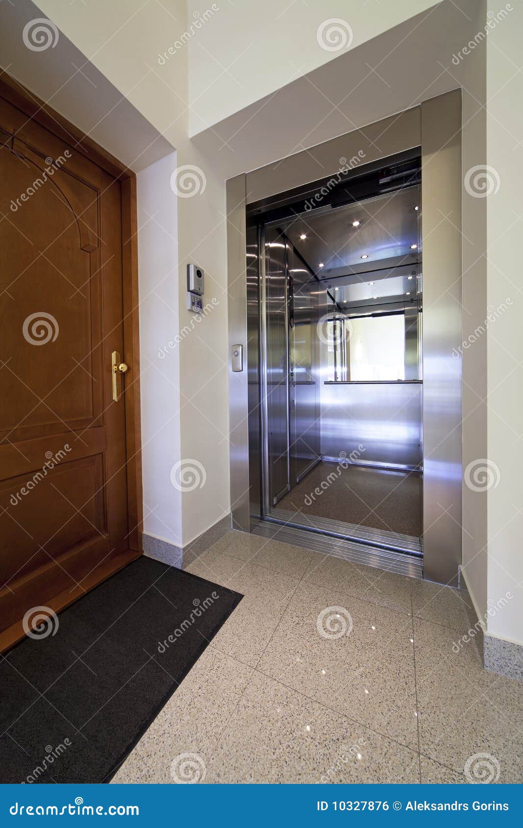 Elevator entrance stock photo. Image of wall, work, lights - 10327876