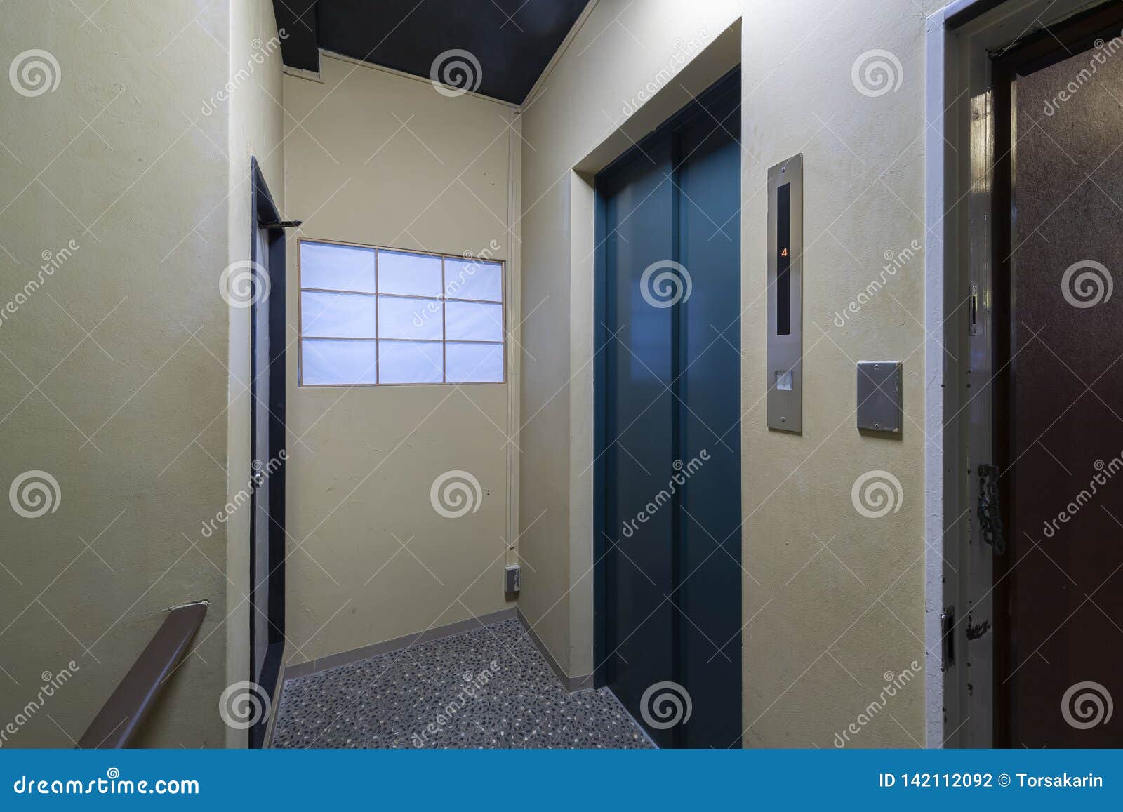Elevator entrance area stock photo. Image of element - 142112092