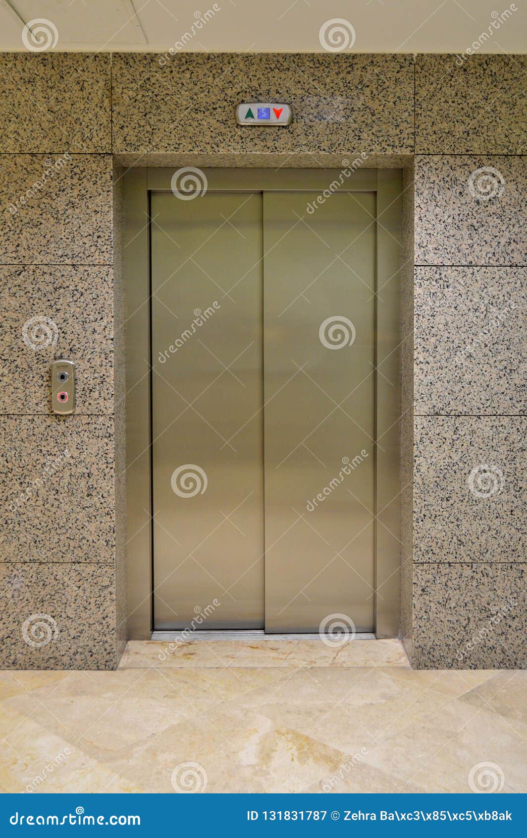 Elevator Entrance and Exit Door Stock Image - Image of elevator, button ...