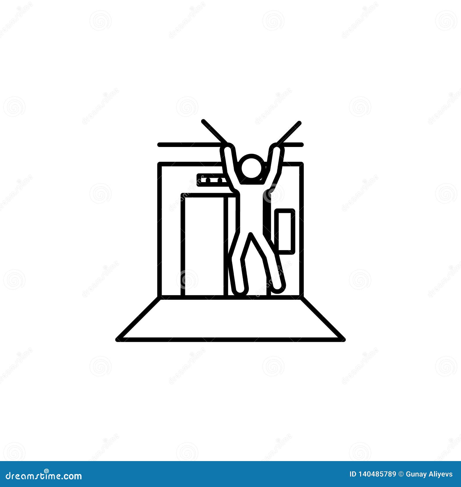 Elevator Exit Icon Simple Vector. People Escape | CartoonDealer.com ...