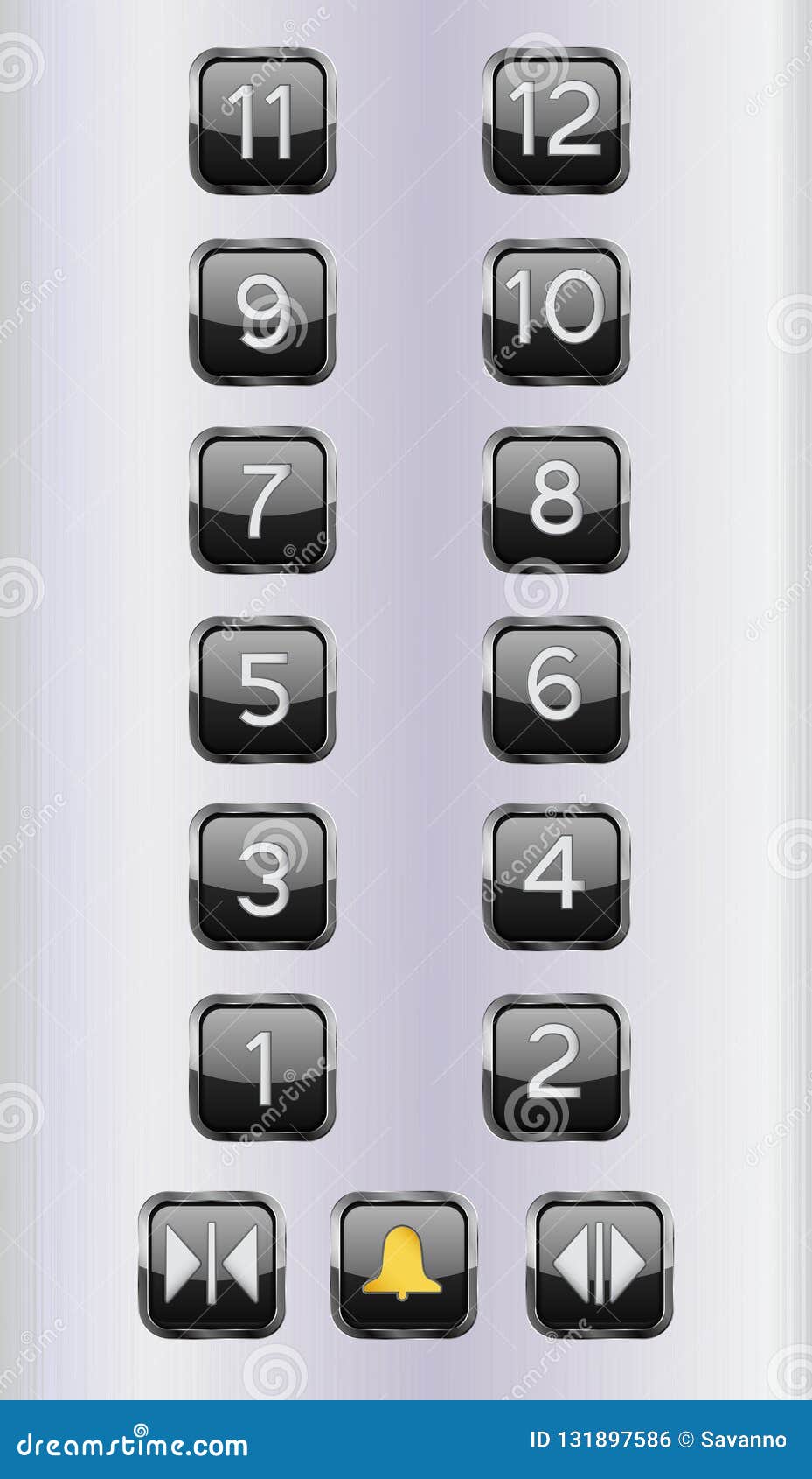 Elevator Floor Buttons. Control Panel Stock Vector - Illustration of ...