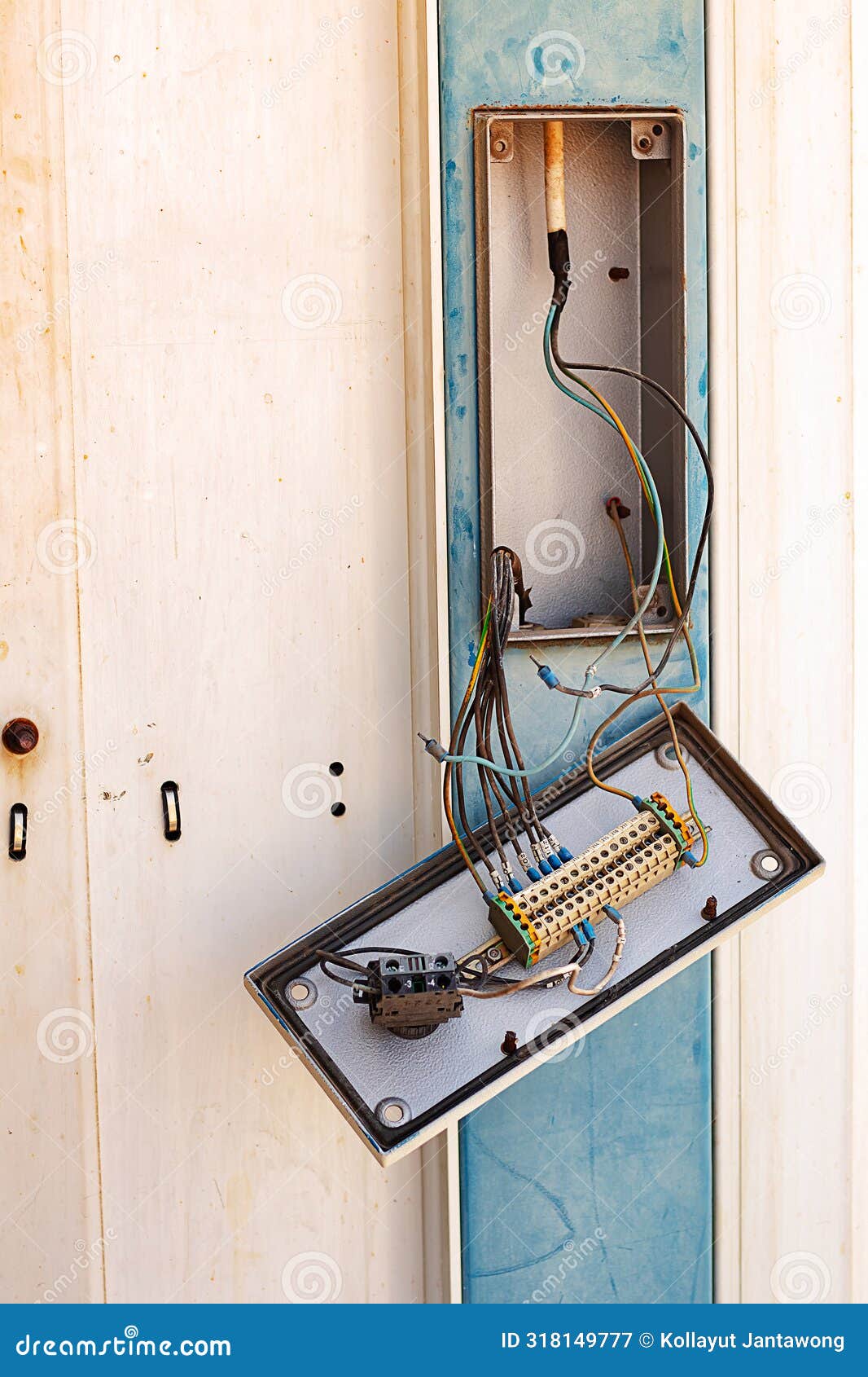 Elevator Floor Call Box Turned Out To Repair the Elevator System Stock ...