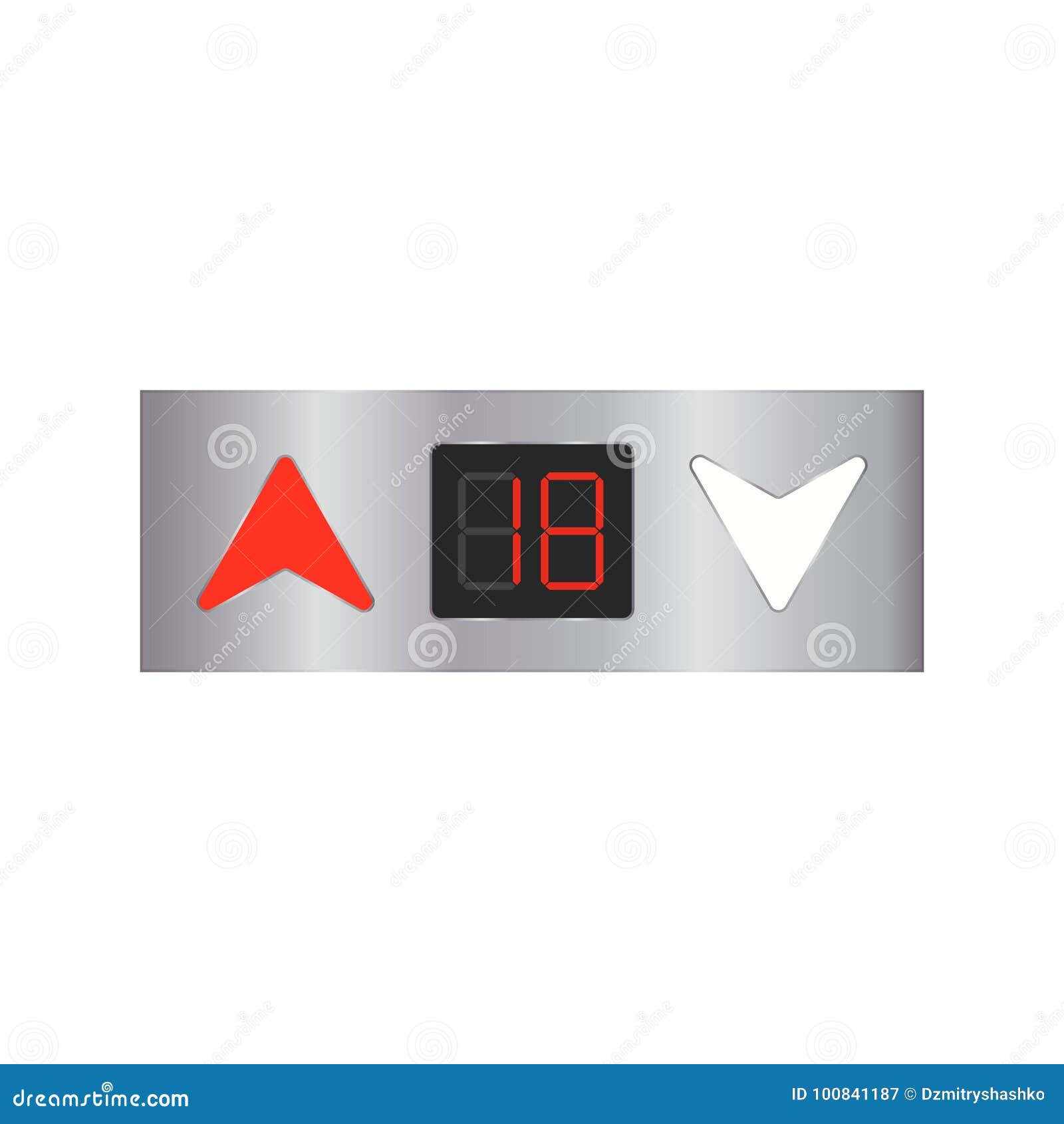 Elevator floor indicator stock vector. Illustration of hotel - 100841187