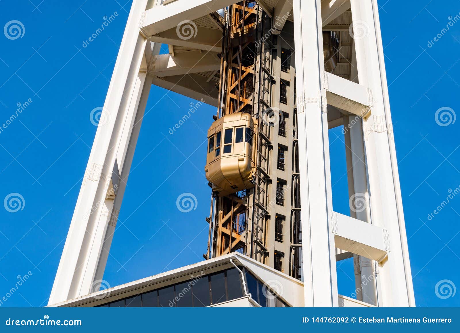 The Elevator Going Up To the Top of the Space Needle in Seattle ...