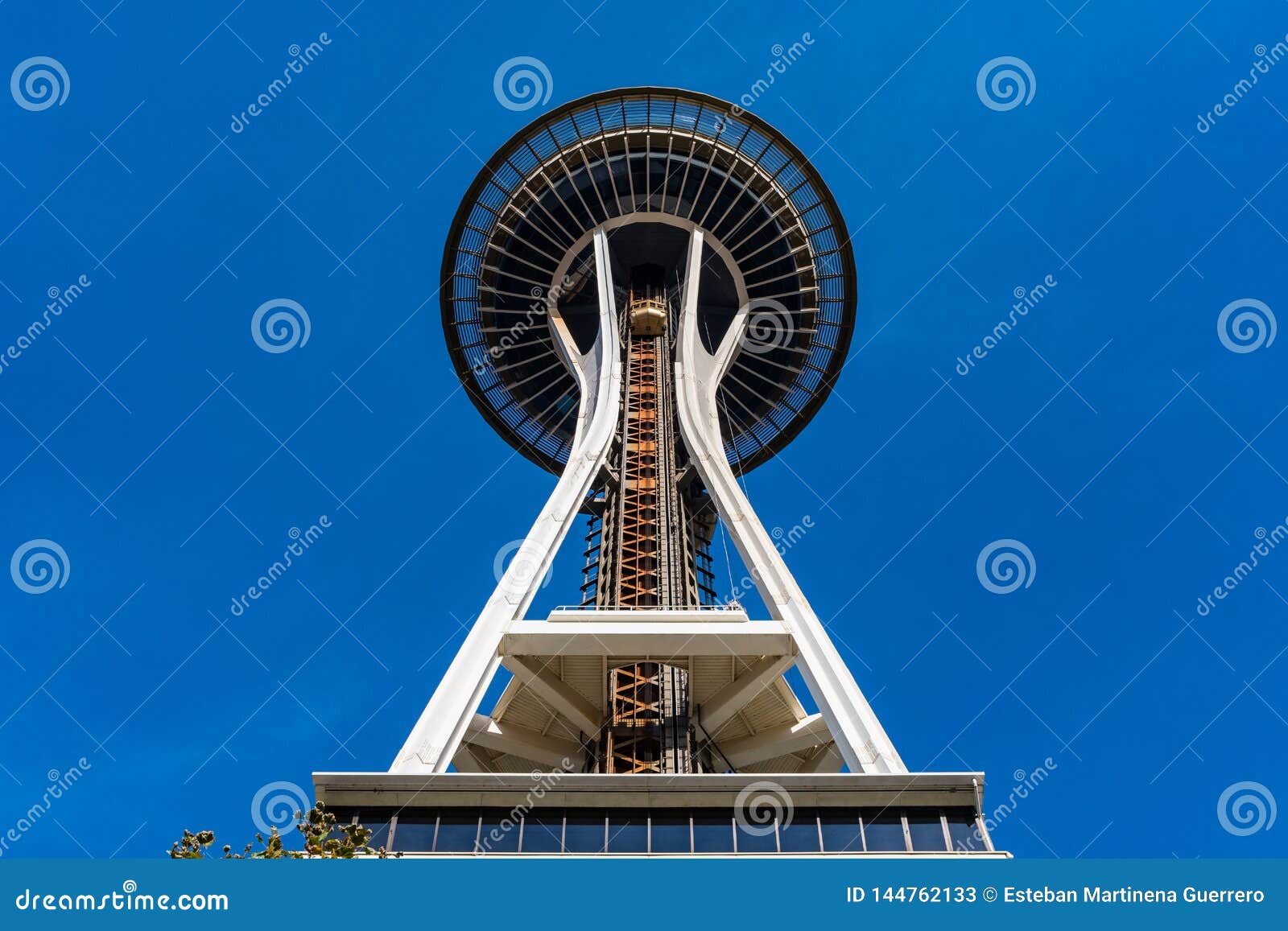 The Elevator Going Up To the Top of the Space Needle in Seattle ...