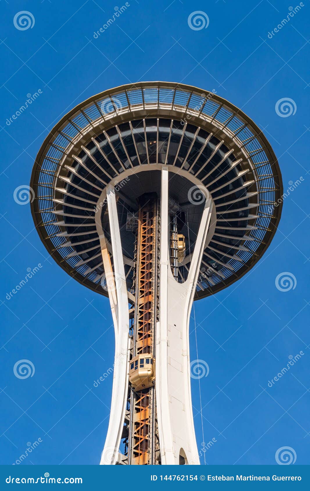 The Elevator Going Up To the Top of the Space Needle in Seattle ...