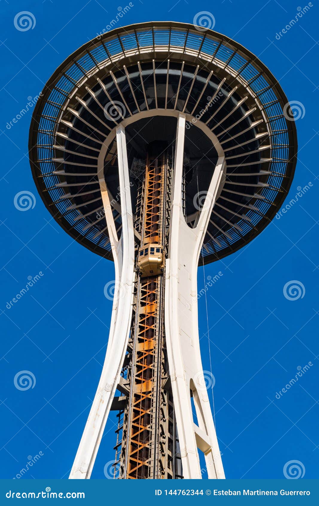The Elevator Going Up To the Top of the Space Needle in Seattle ...