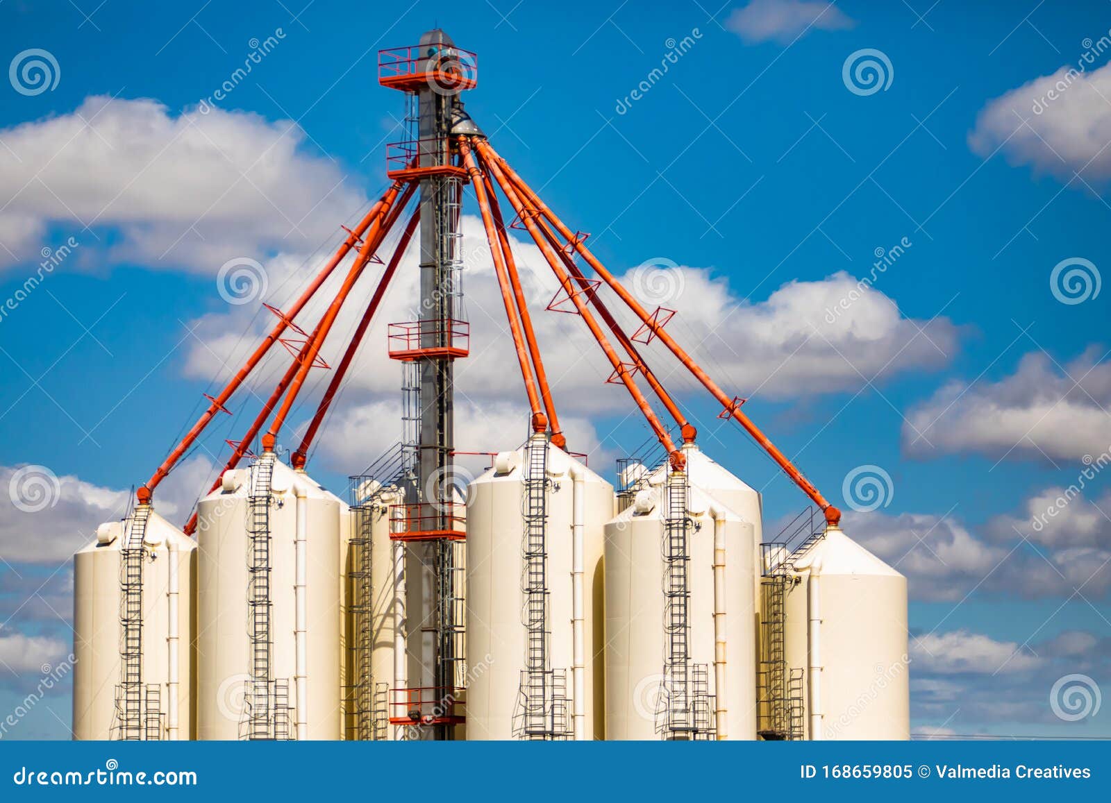 Elevator at Grain Distribution Facility Stock Image - Image of mill ...